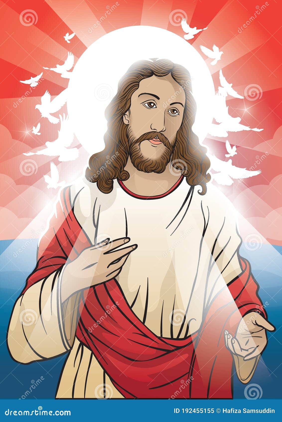 Jesus. Vector Illustration Decorative Design Stock Vector ...