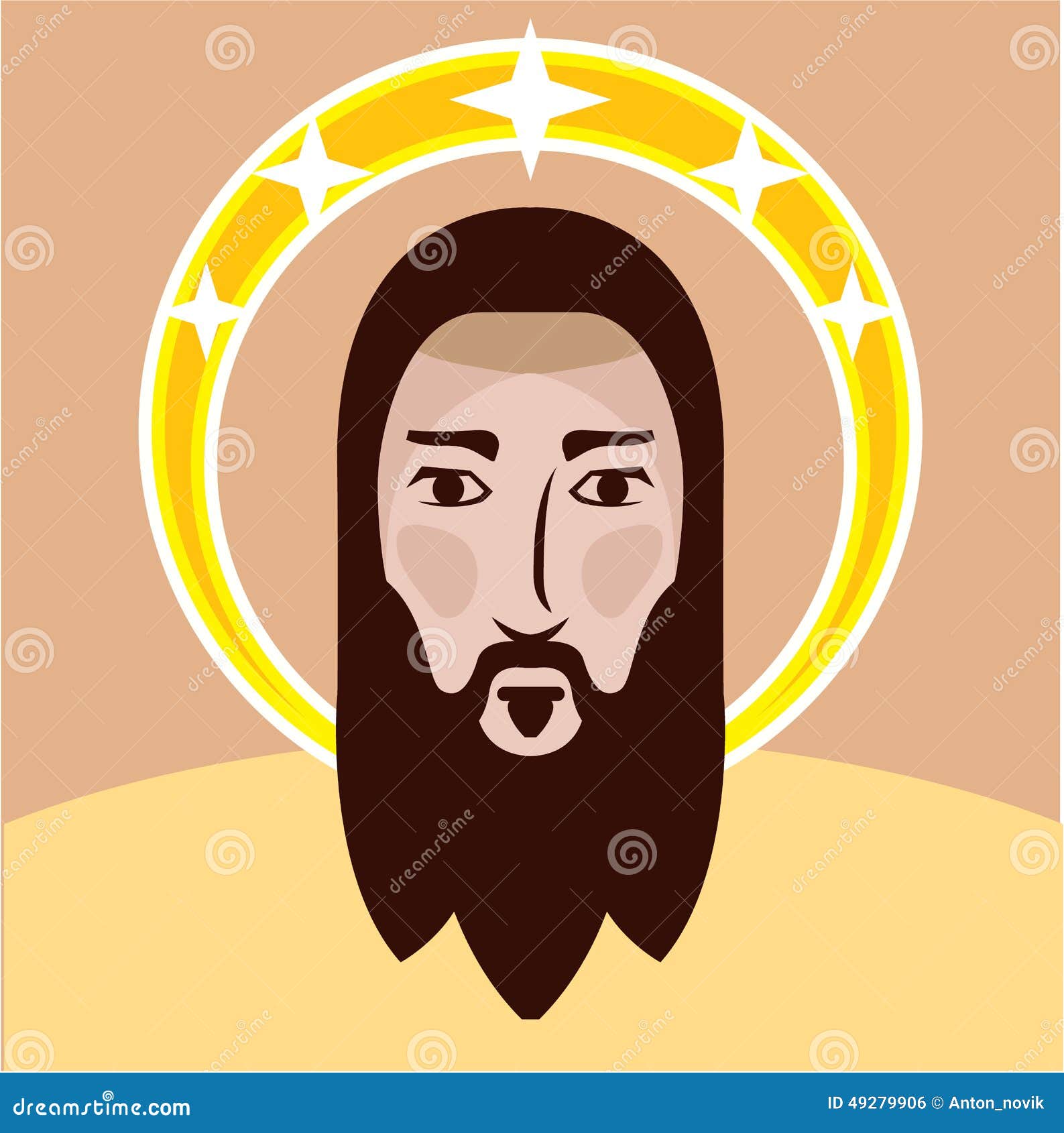 Jesus-Vektor vektor abbildung. Illustration von kreis - 49279906