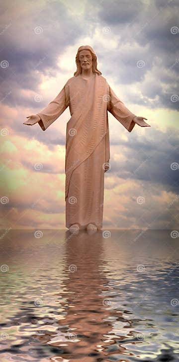 Jesus Walking on Water stock image. Image of statue, church - 692697