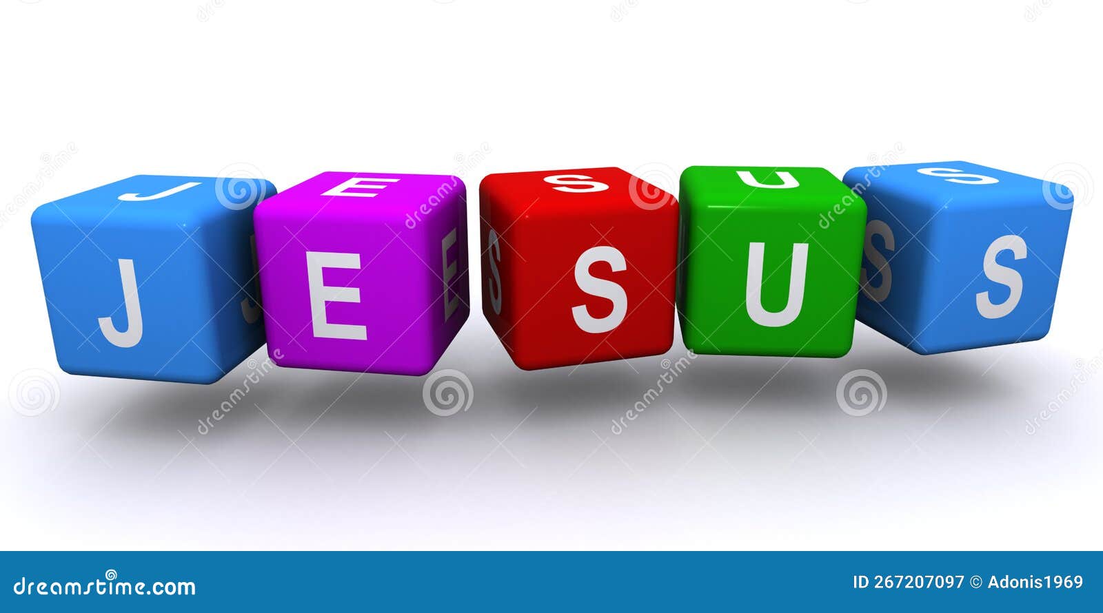Jesus word block on white stock illustration. Illustration of bible ...