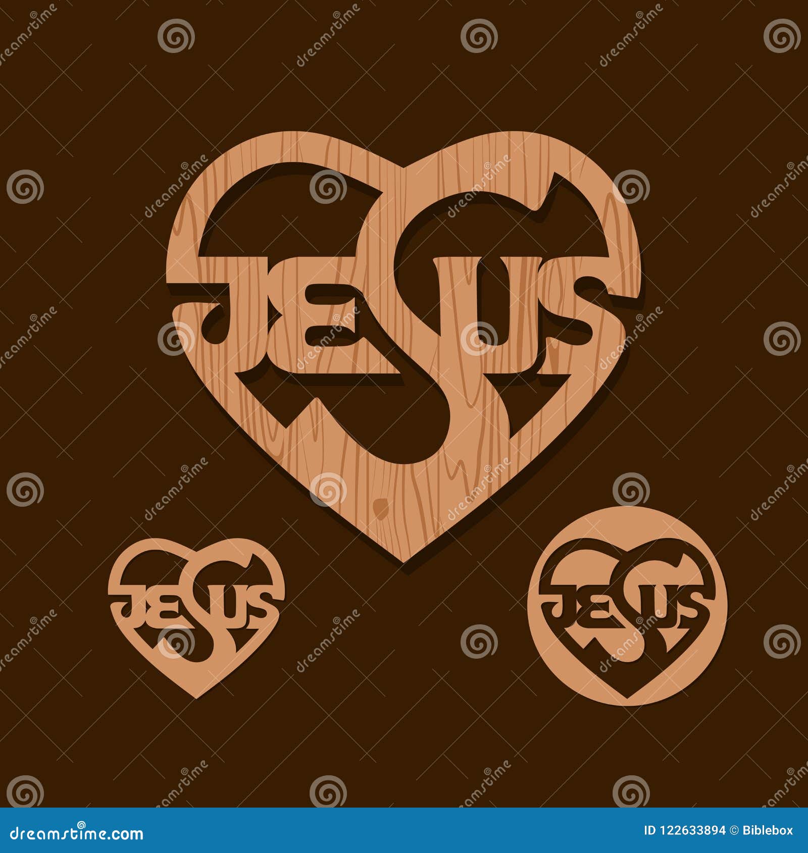 Jesus` Words Inscribed in the Heart. Stock Vector - Illustration of ...