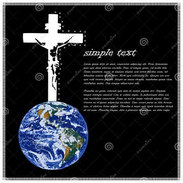 Jesus and world stock vector. Illustration of spirit - 36708017