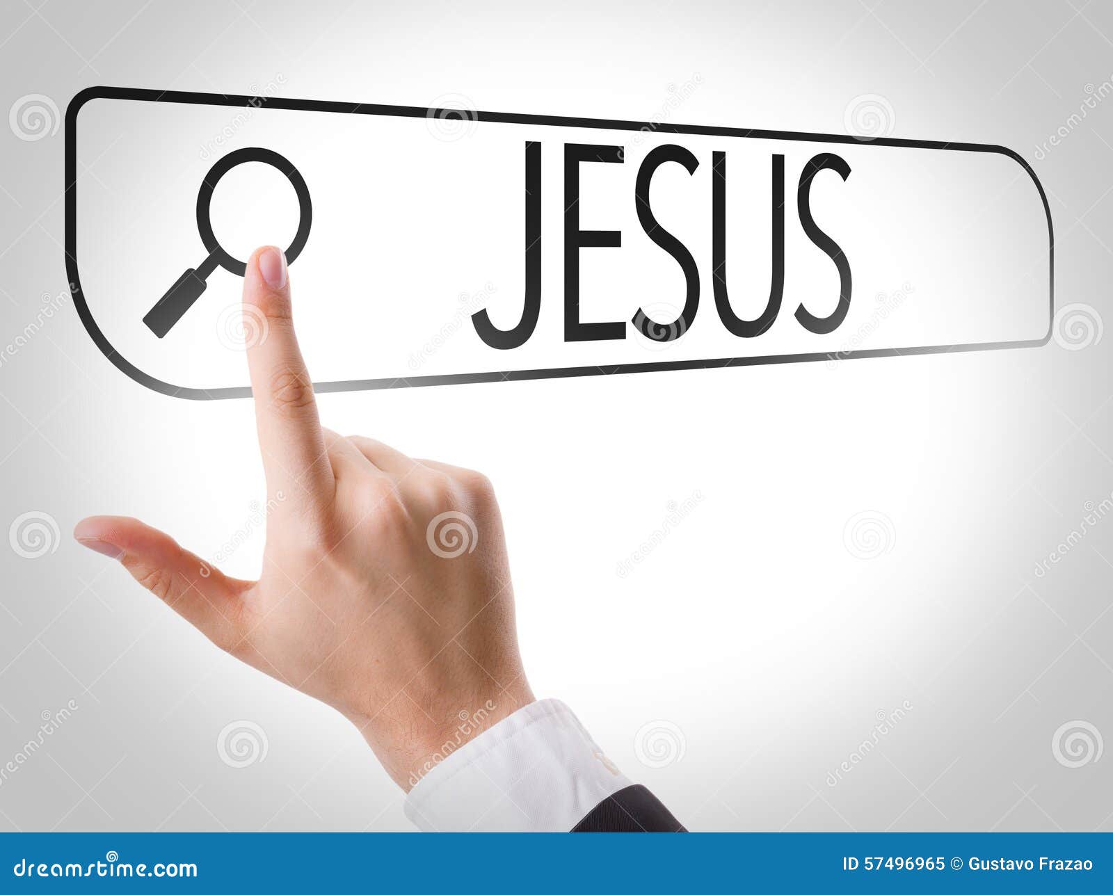 Jesus Written In Search Bar On Virtual Screen Royalty-Free Stock Photo ...