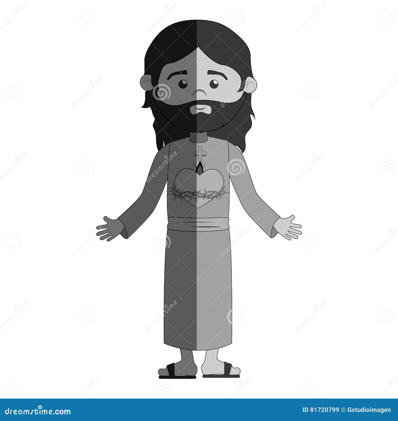 Jesuschrist Character Religious Icon Stock Vector - Illustration of ...