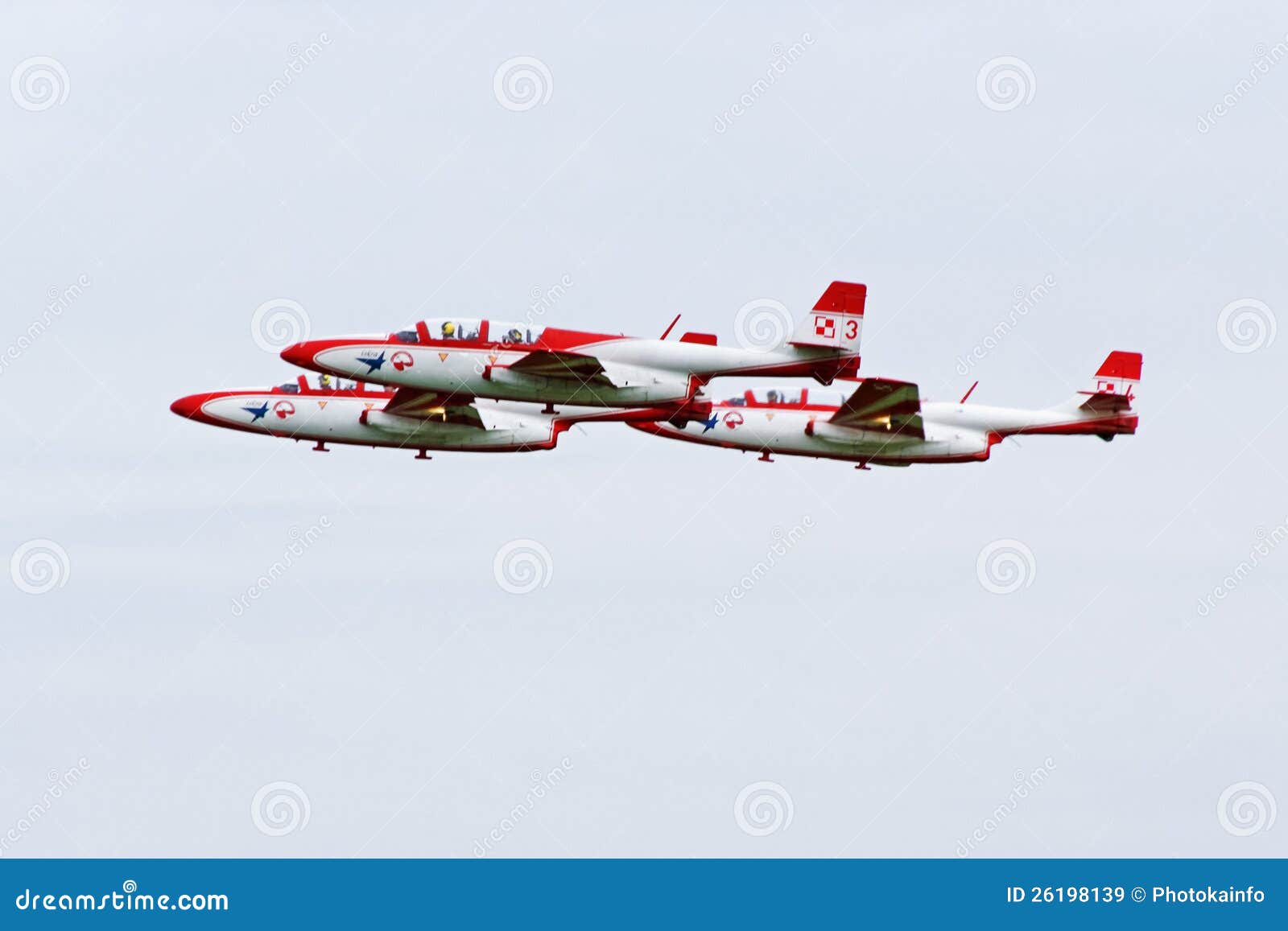 Jet Aerobatic Team TS-11 Iskra - in Flight. Editorial Stock Image ...