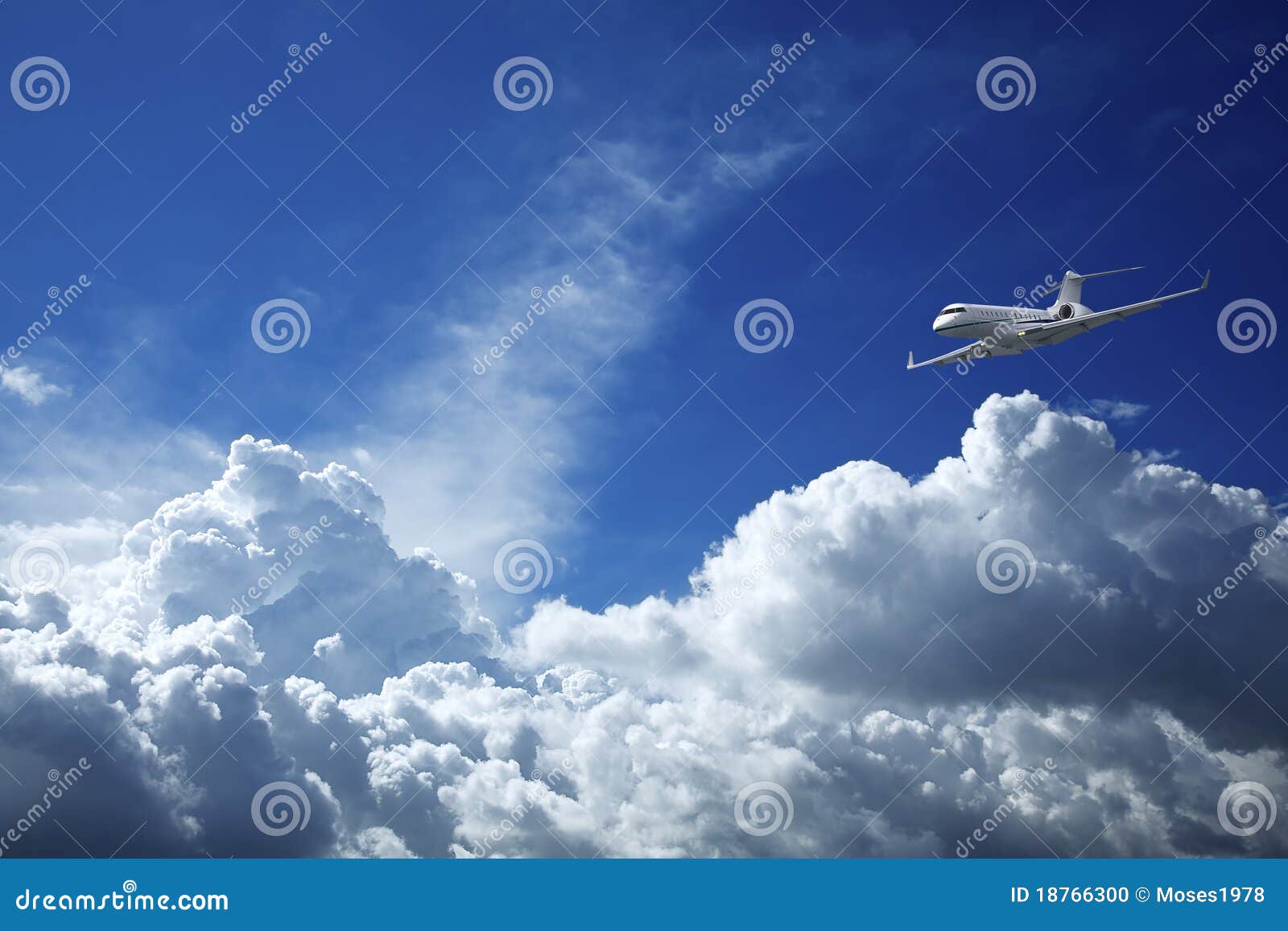 Jet aircraft stock photo. Image of passenger, clouds - 18766300