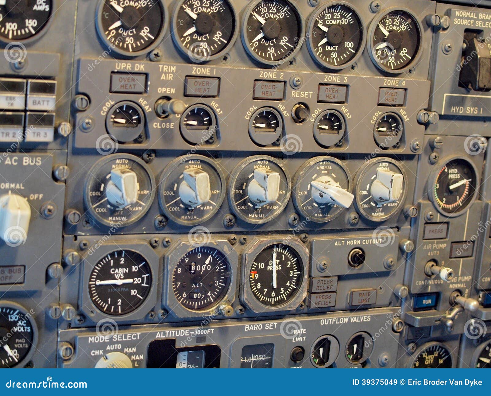 Jet Aircraft Cockpit Equipment Stock Image - Image of navigation ...