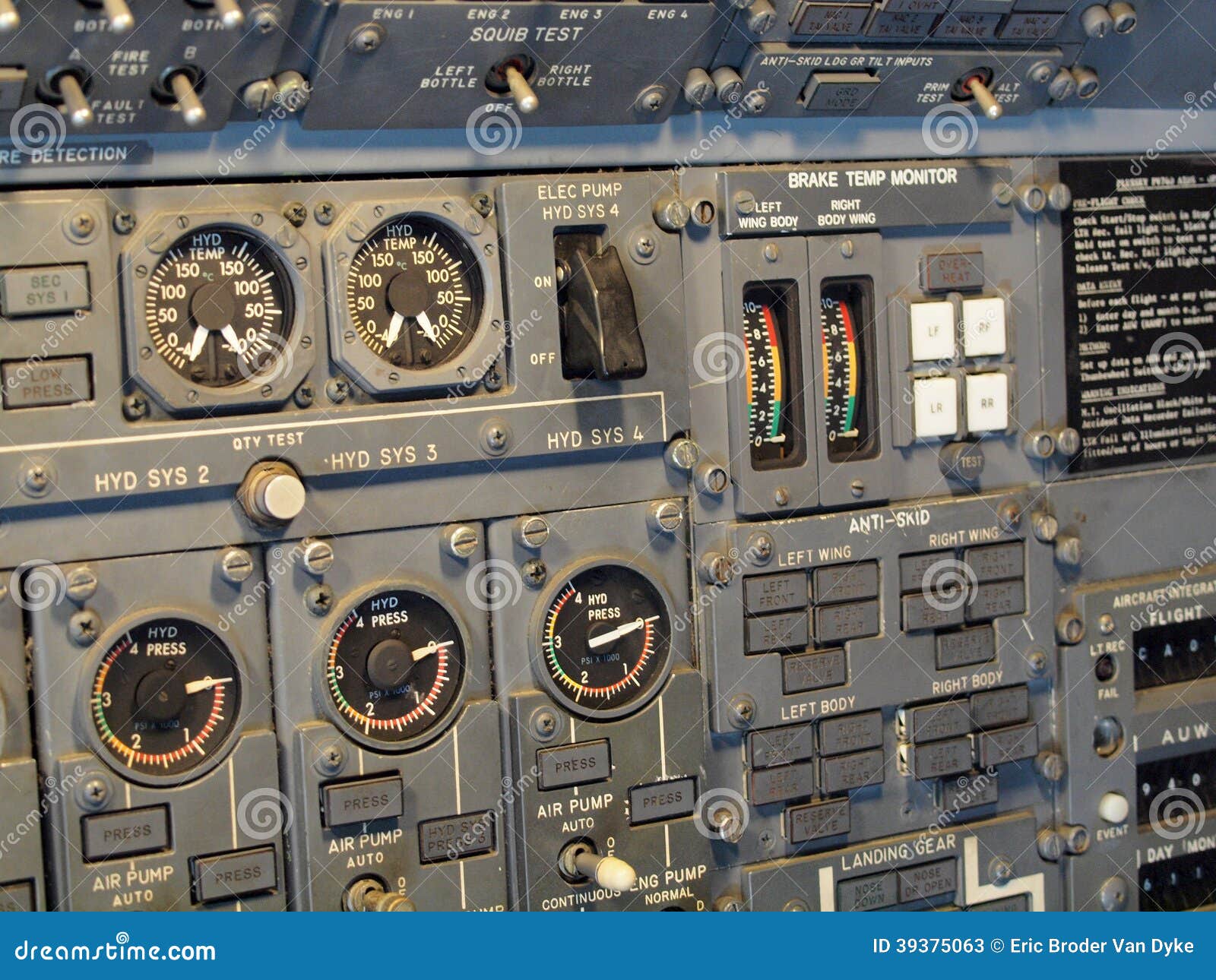Jet Aircraft Cockpit Equipment Stock Image - Image of aircraft ...