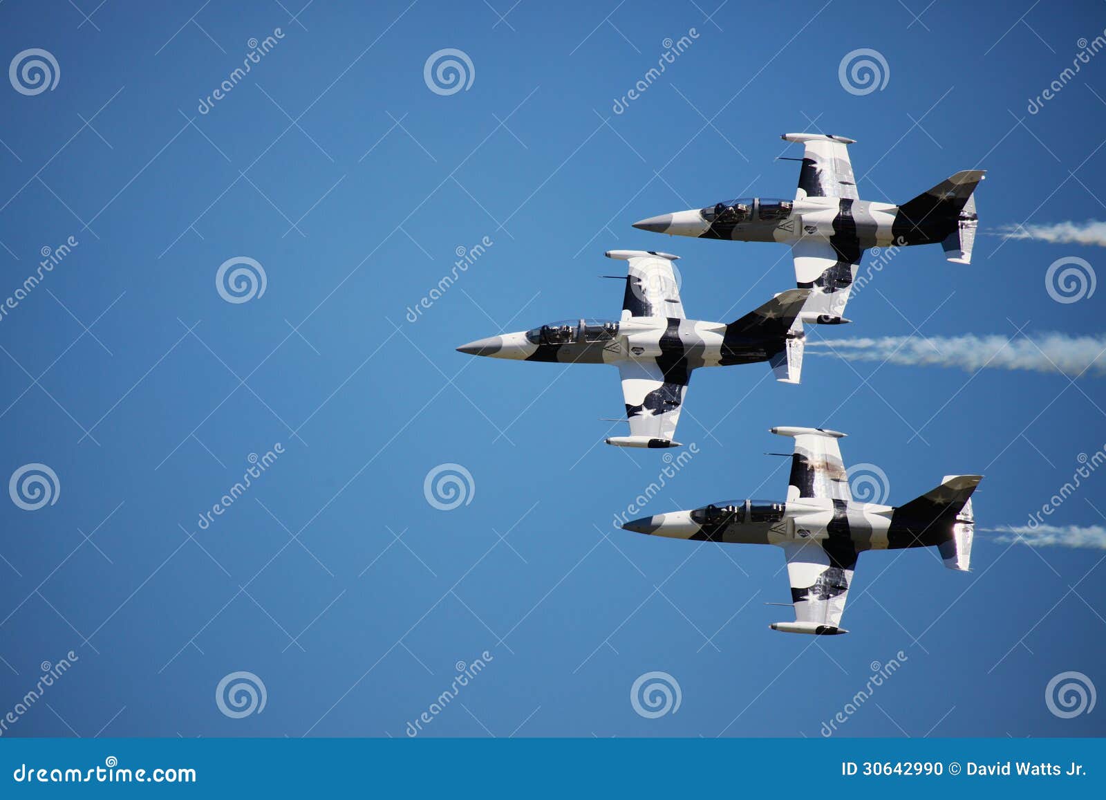 Jet aircraft in formation stock photo. Image of aviation - 30642990
