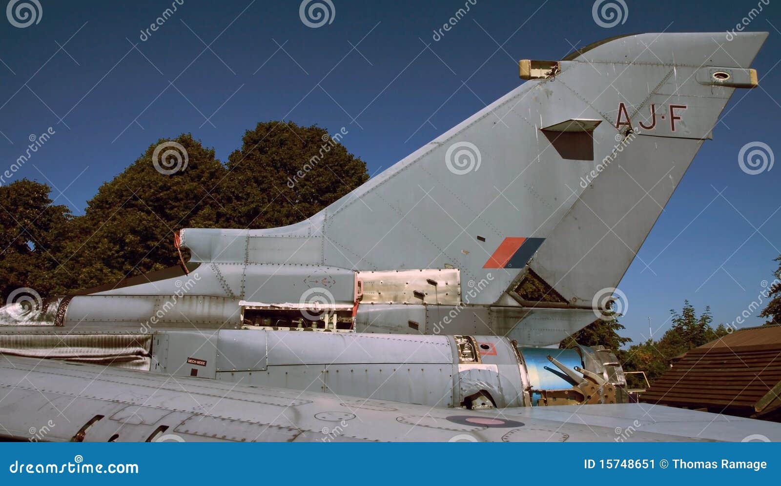Jet aircraft tail section stock image. Image of airforce - 15748651
