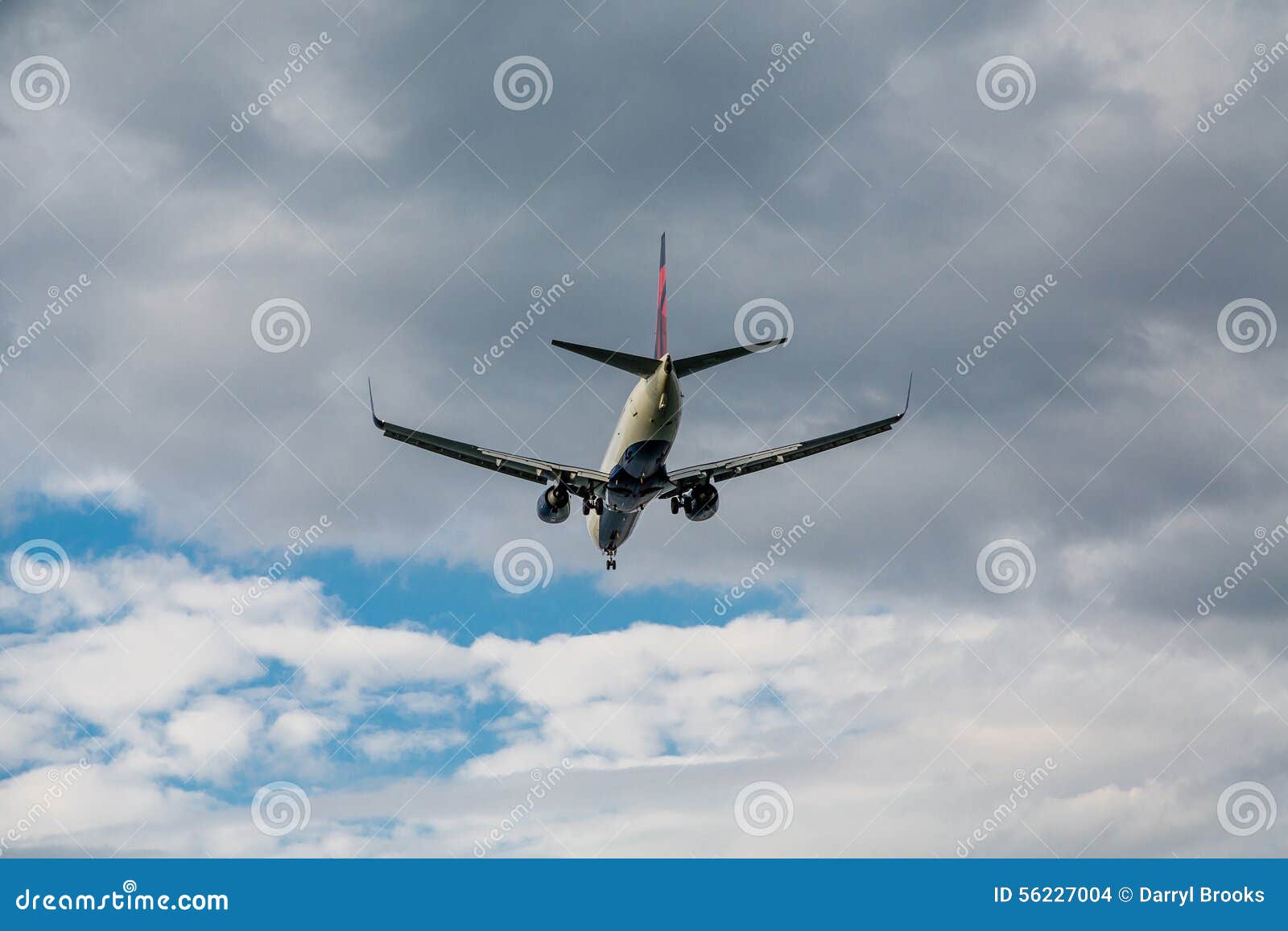 Jet Airliner Heading Toward Clouds Stock Photo - Image of airline ...