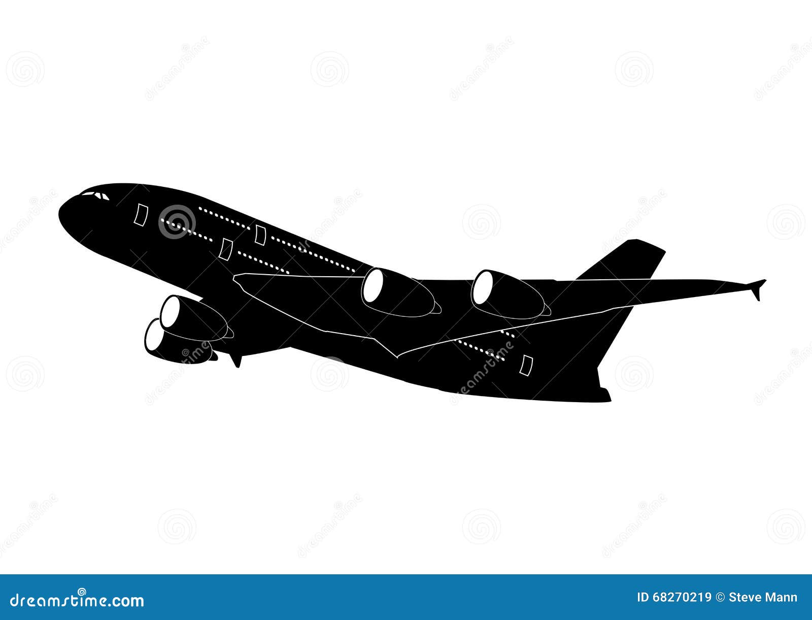 Airliner Silhouette Vector Illustration | CartoonDealer.com #46474054