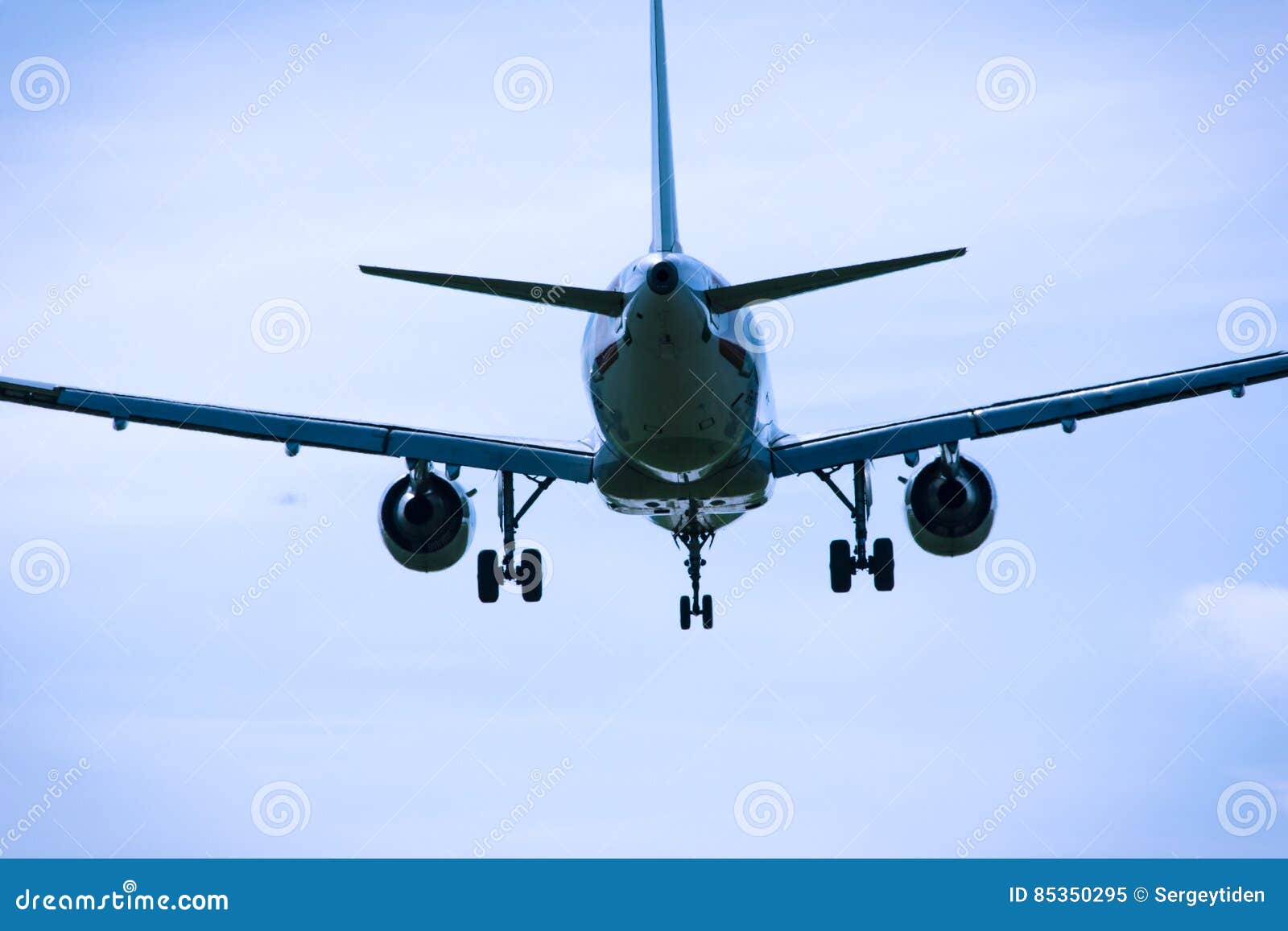 Jet Airplane Flying Overhead Close-up Stock Image - Image of departure ...