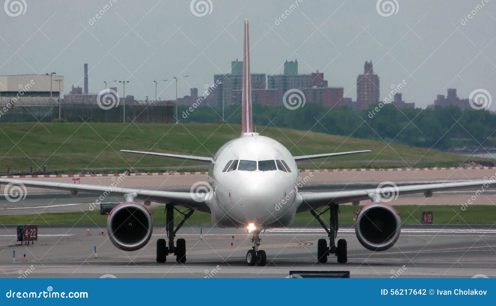Jet airplane front view stock photo. Image of airline - 56217642