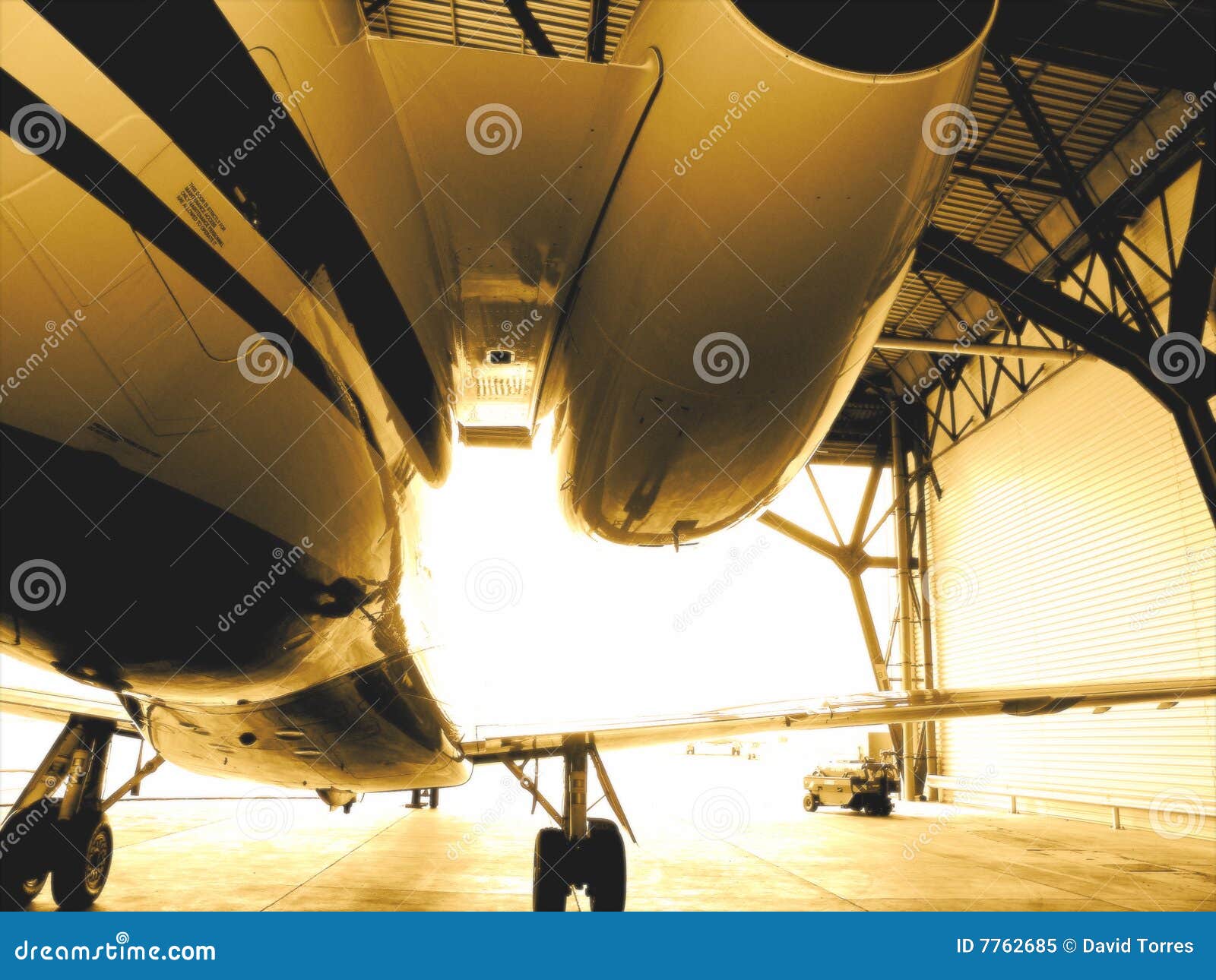 Jet airplane in hanger stock image. Image of airplane - 7762685