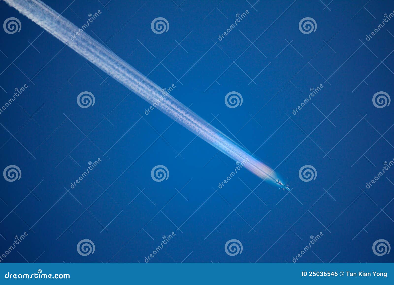 Jet Airplane Producing Stream Stock Photo - Image of abstract, plane ...