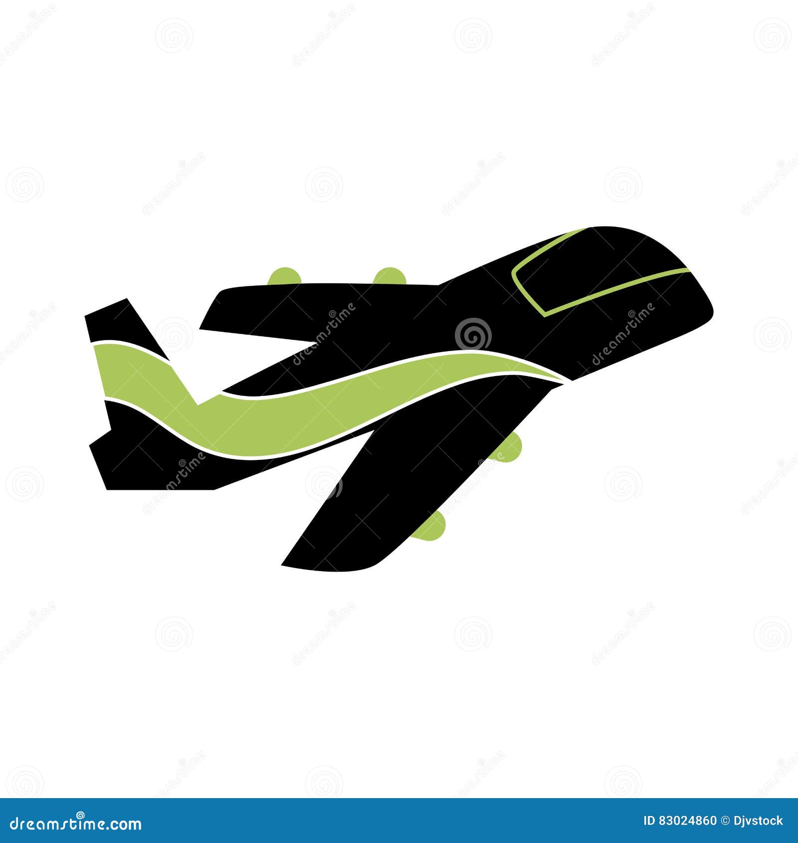 Jet airplane symbol stock illustration. Illustration of flight - 83024860