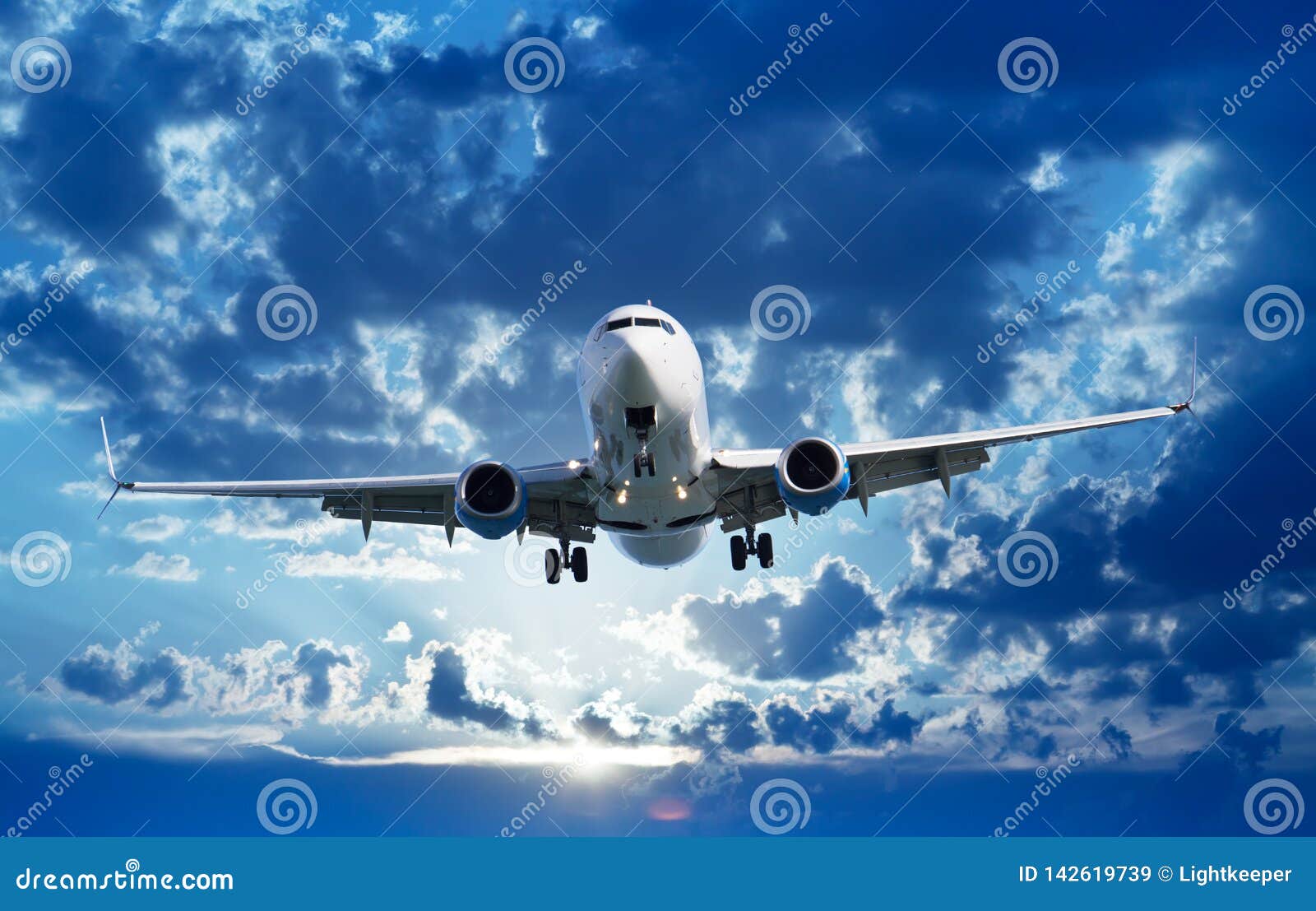 Jet Airplane Taking Off - Close Up Stock Image - Image of airplane ...