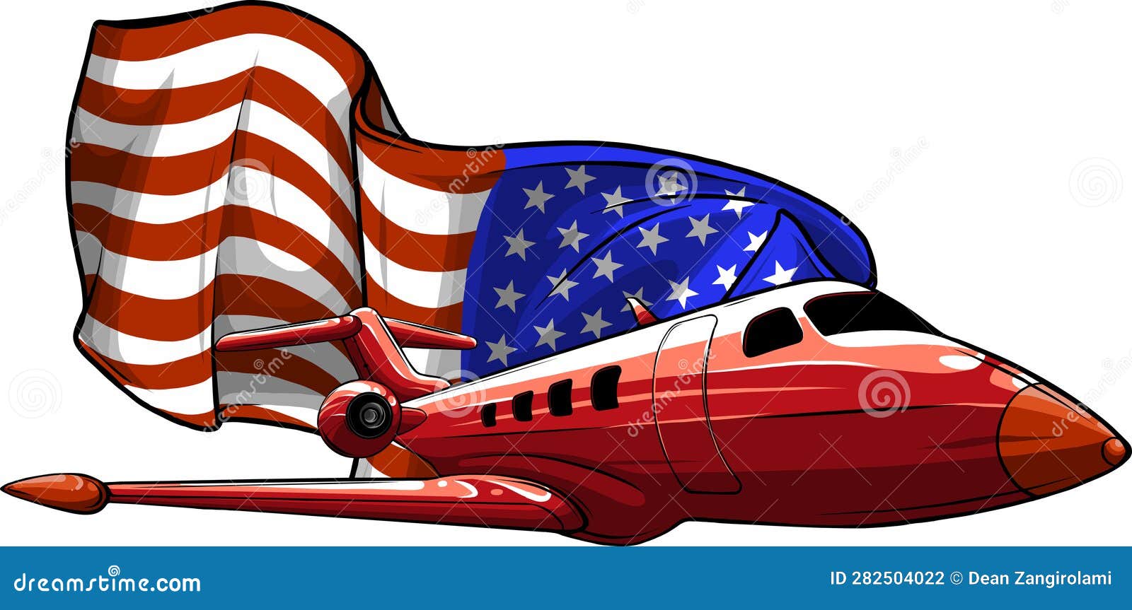 Vector Colored Jet Airplane on a White Background Stock Vector ...