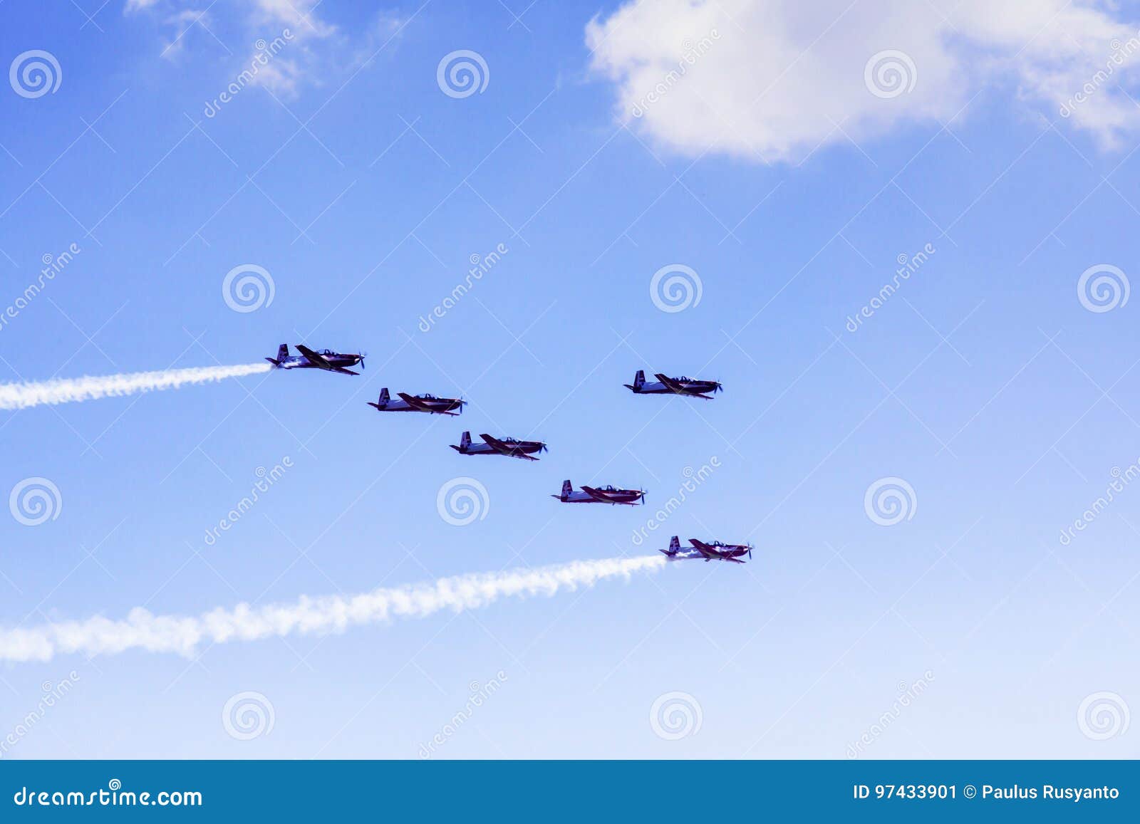 Jet Army Plane Making Formation in the Sky Stock Image - Image of ...