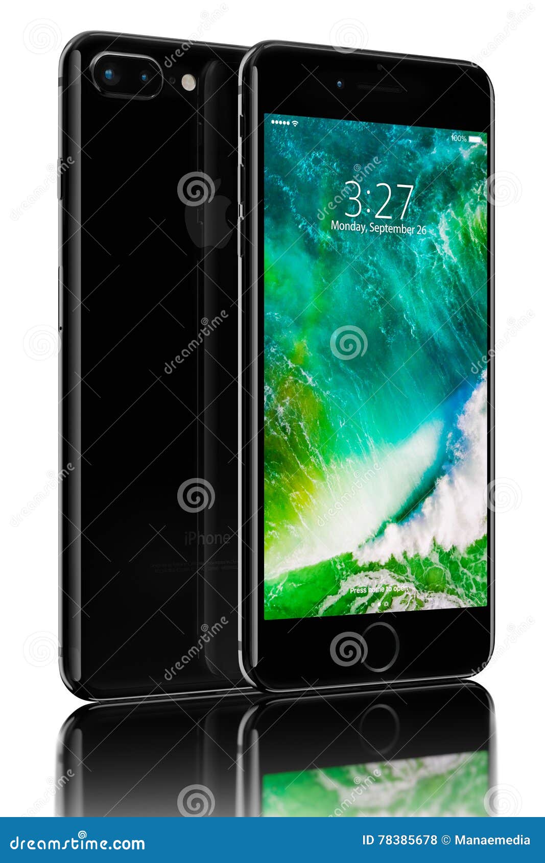 Jet Black iPhone 7 Plus editorial stock photo. Image of electronic ...