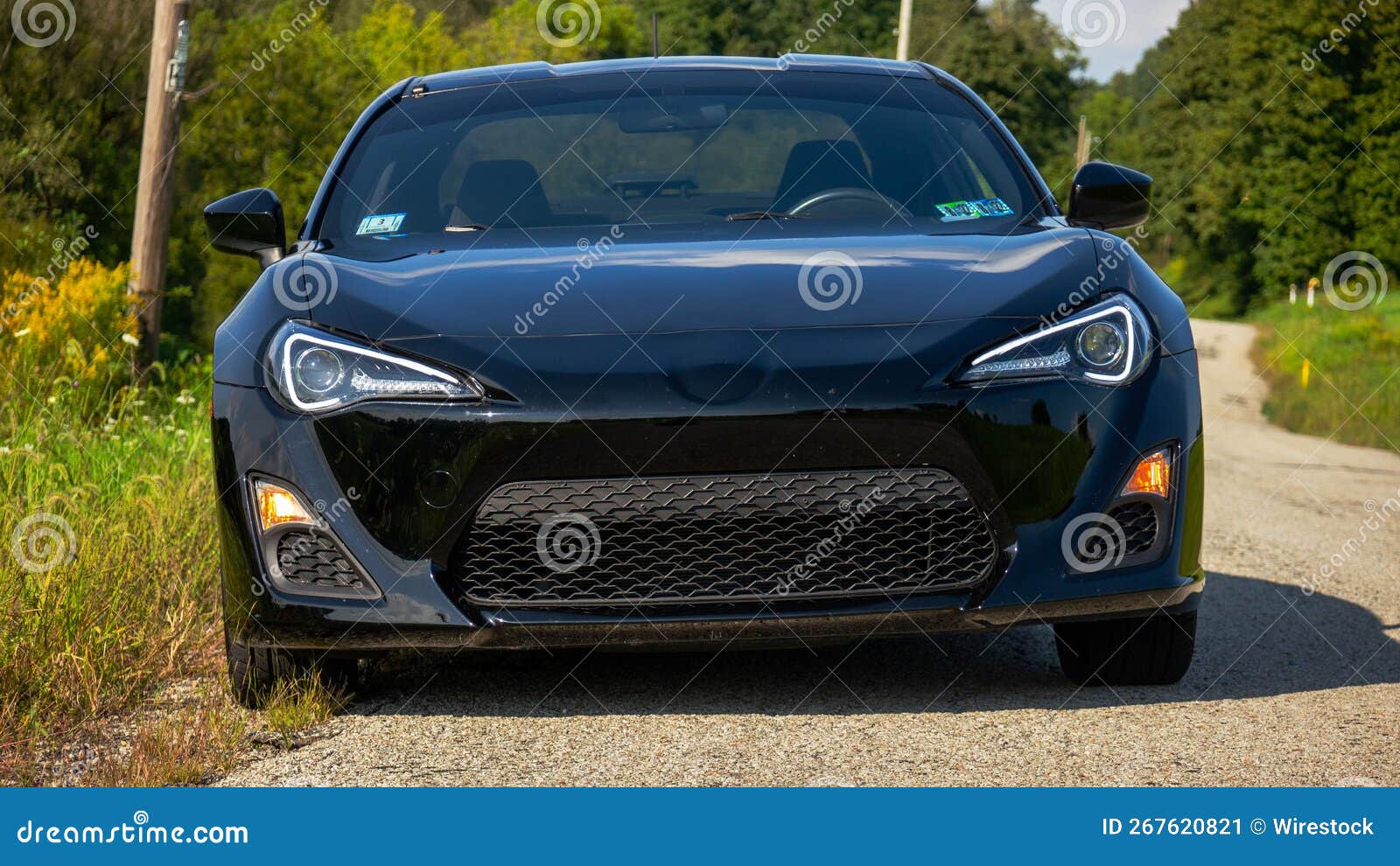 Jet-black Two-door Scion Car on the Road. Editorial Photo - Image of ...