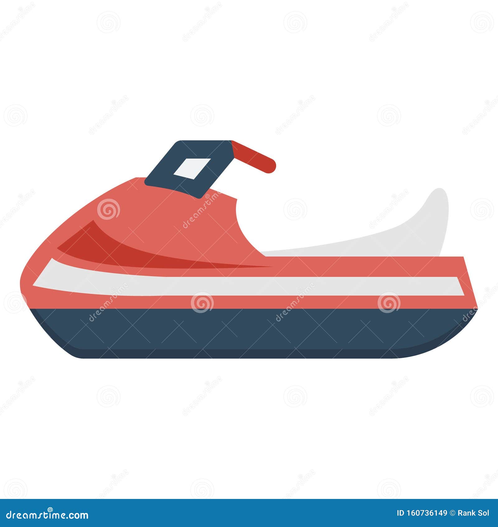 Jet Boat Isolated Vector Illustration Icon Editable Stock Vector ...