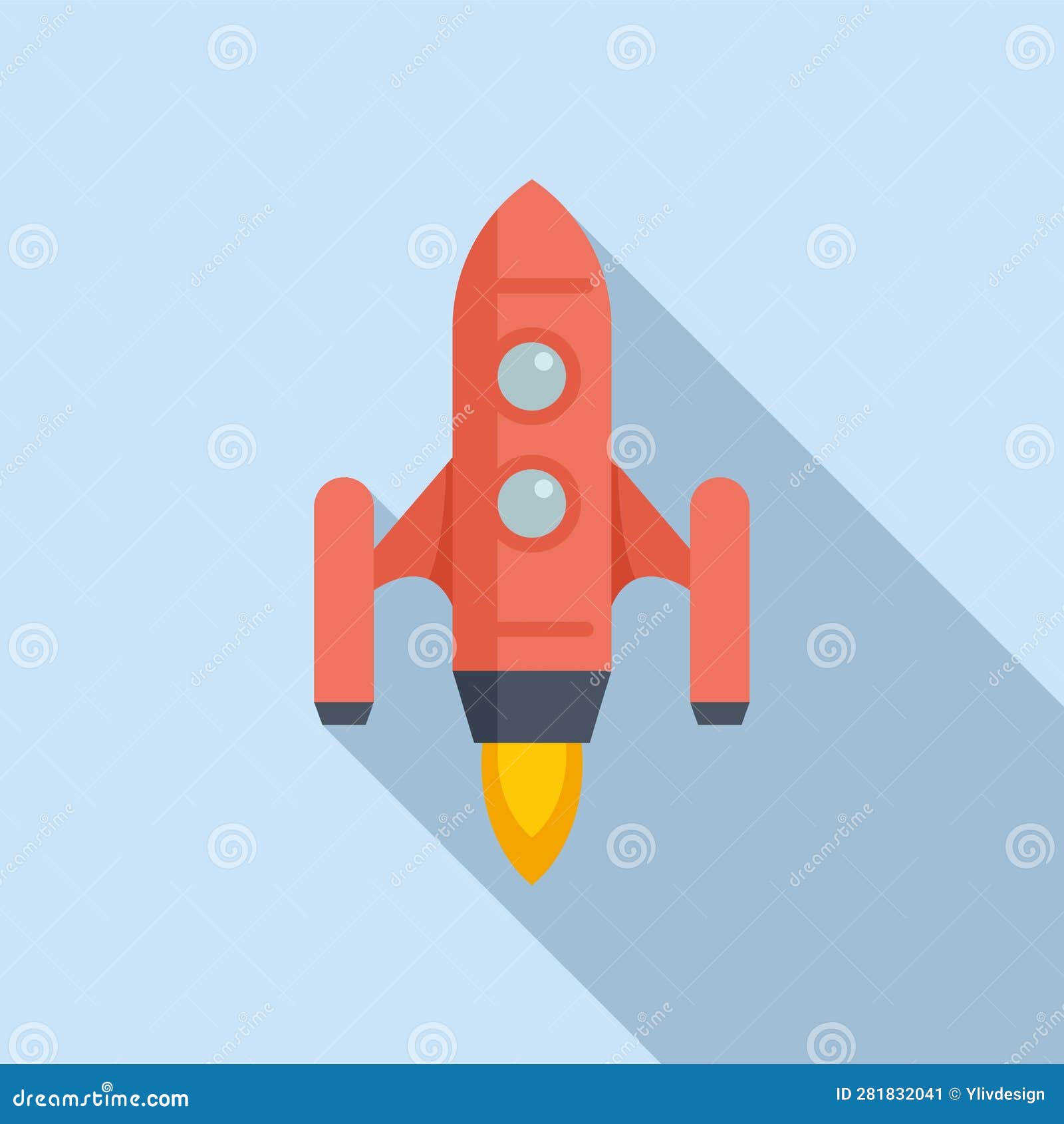 Jet Boost Icon Flat Vector. Rocket Fire Stock Vector - Illustration of ...