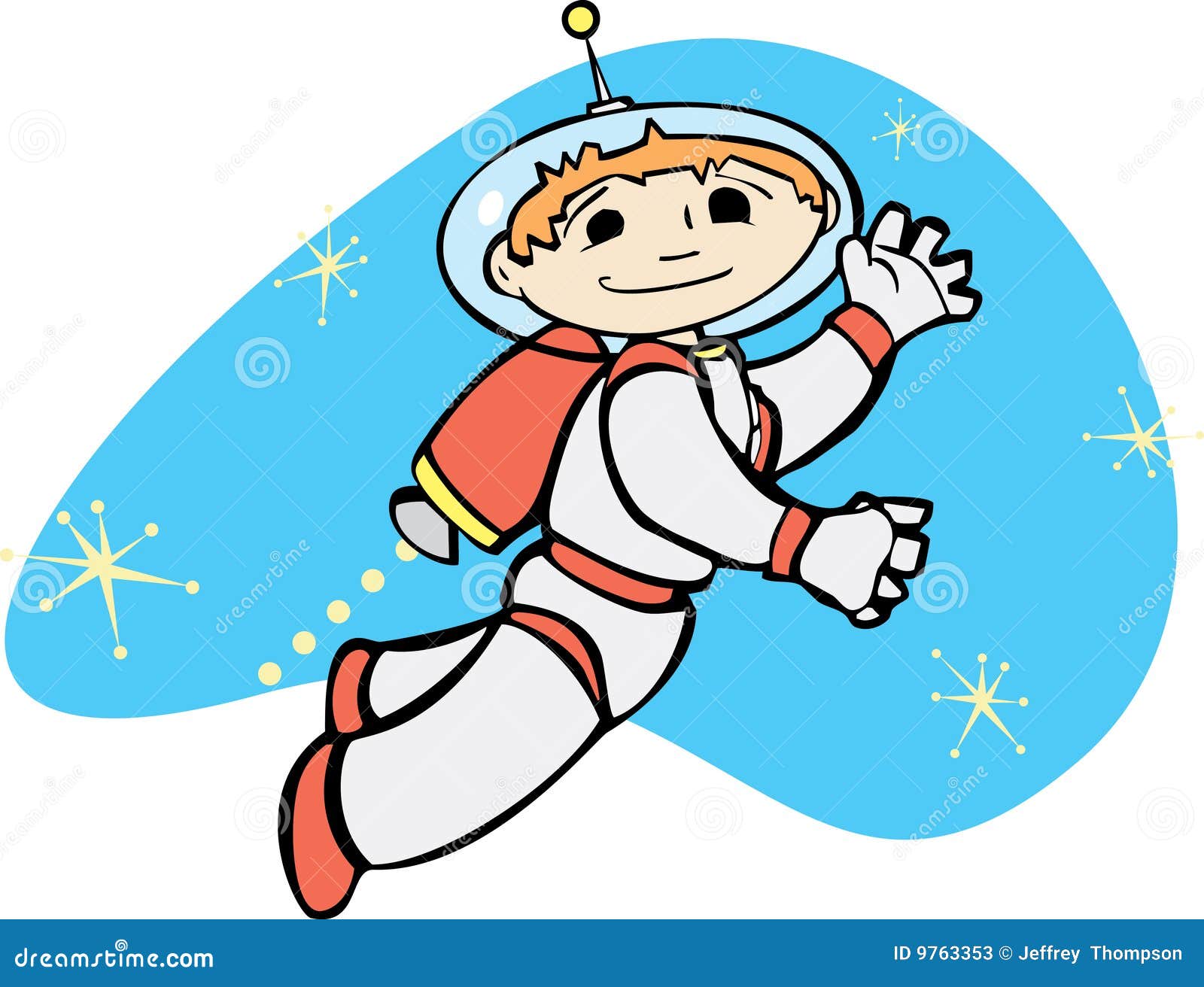 Jet Boy stock vector. Illustration of orbit, atomic, retro - 9763353
