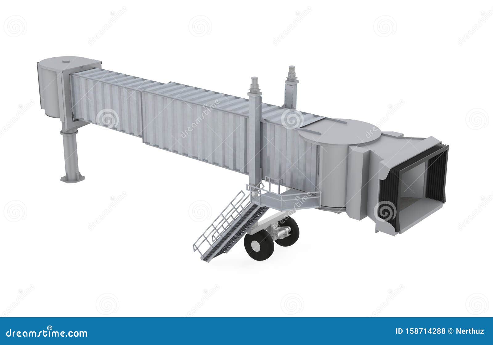 Aero Bridge Or Jetway With Aircraft Vector Illustration | CartoonDealer ...