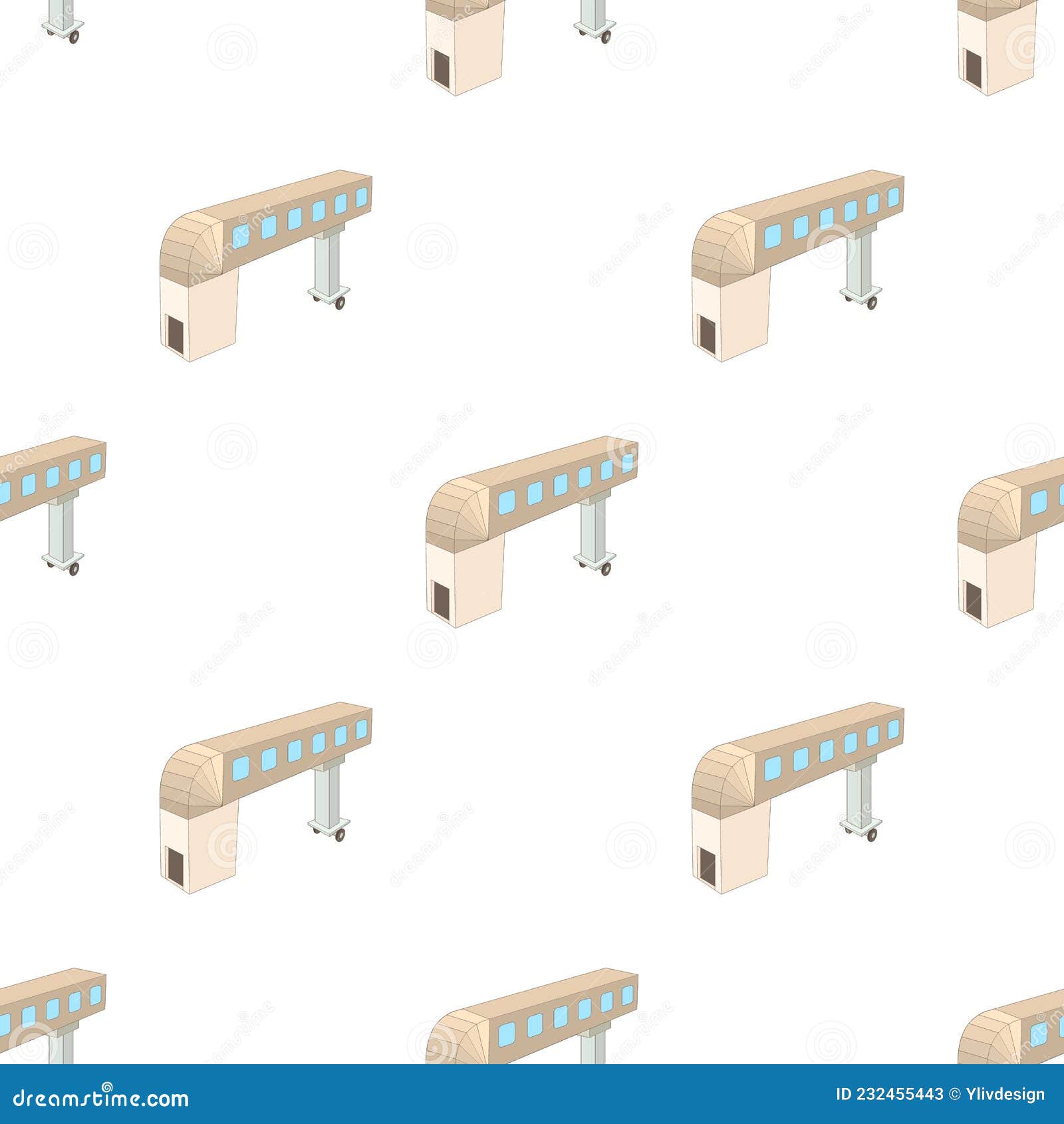 Jet Bridge Pattern Seamless Vector Stock Vector - Illustration of ...