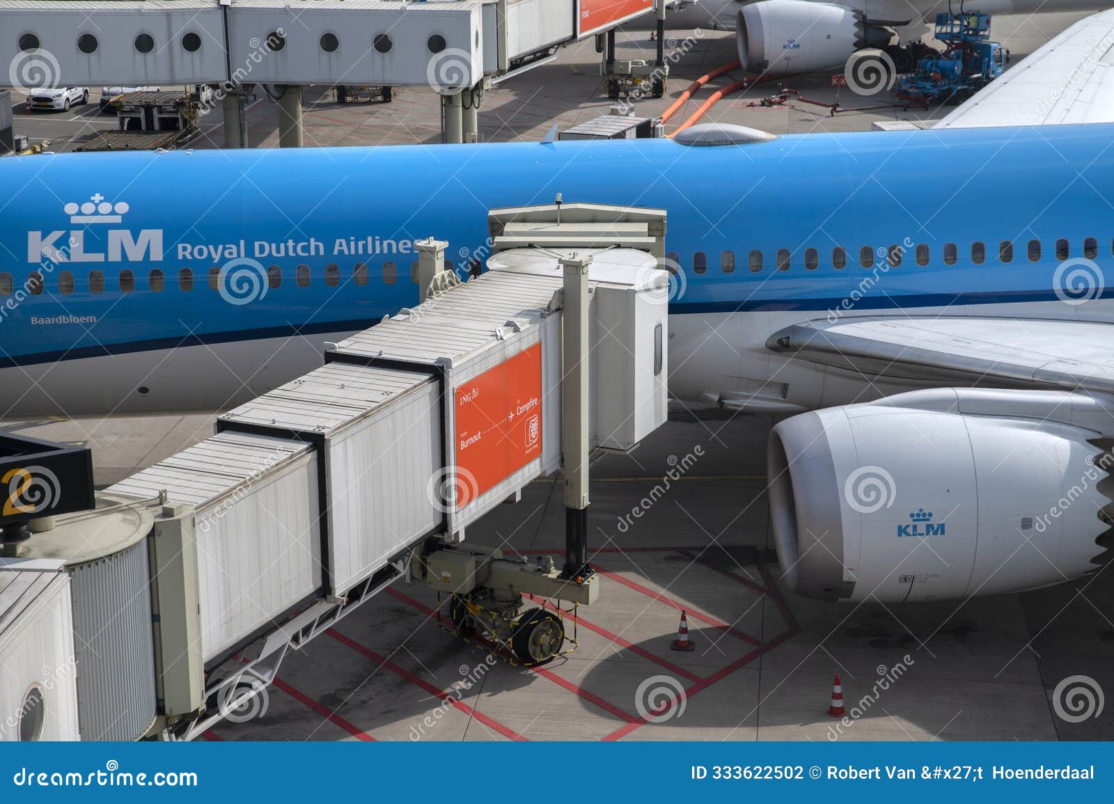 A Jet Bridge To a KLM Airplane at Schiphol the Netherlands 29-8-2024 ...