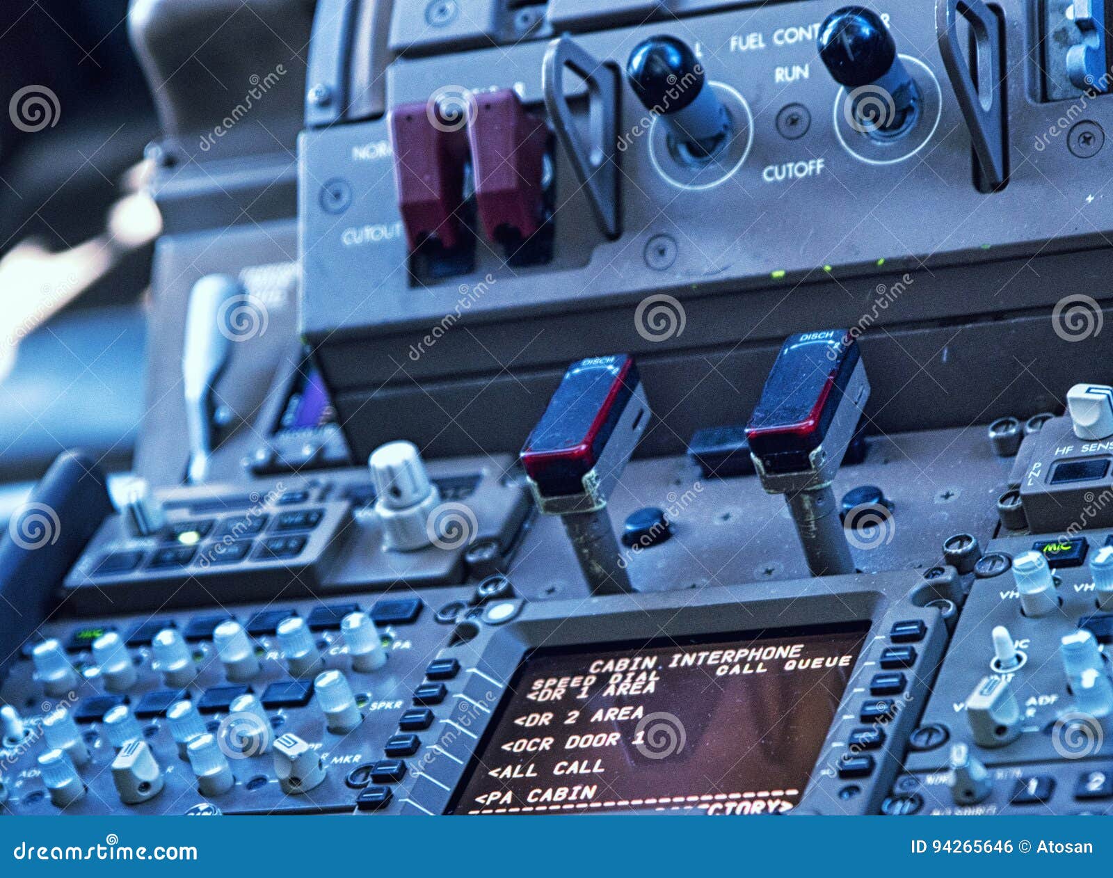 Jet Cockpit Flight Instruments Foto editorial - Imagen de comercial ...