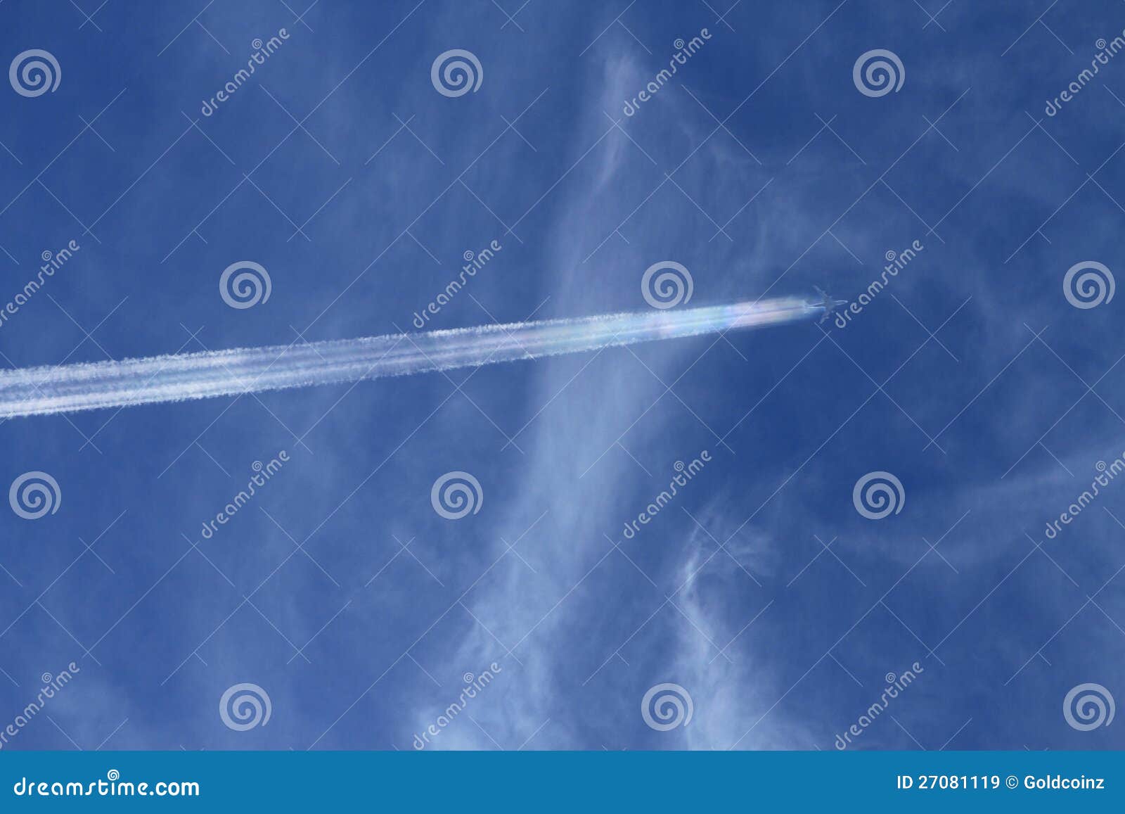 Jet Contrail stock image. Image of cloud, trail, outdoors - 27081119