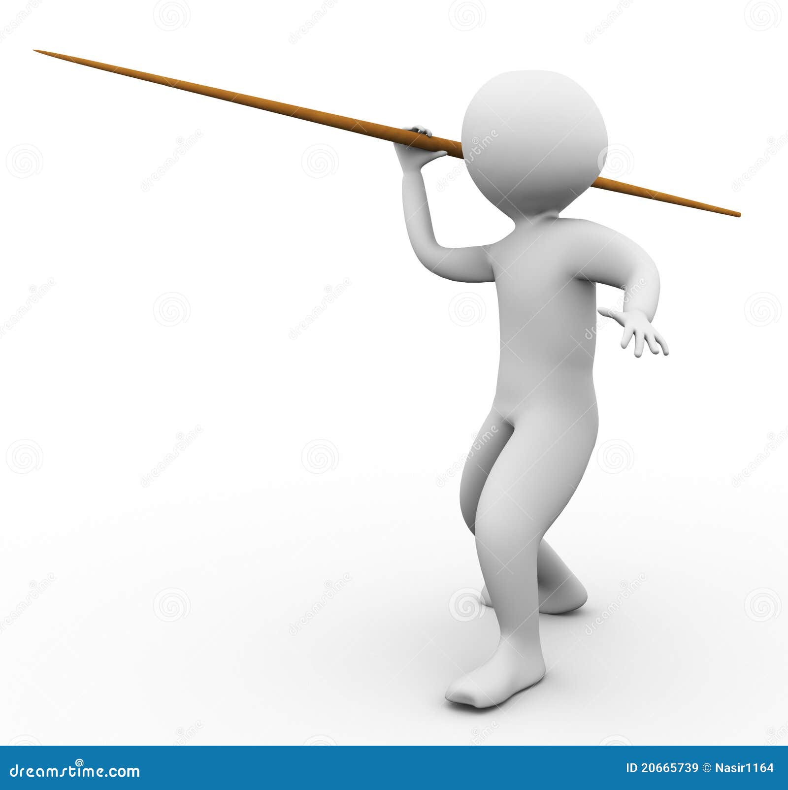 Jet De Javelot De L'homme 3d Illustration Stock - Illustration du ...