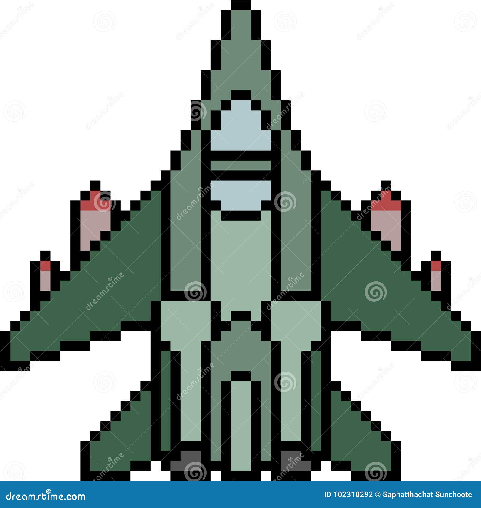 Jet Del Arte Del Pixel Del Vector Ilustración del Vector - Ilustración ...