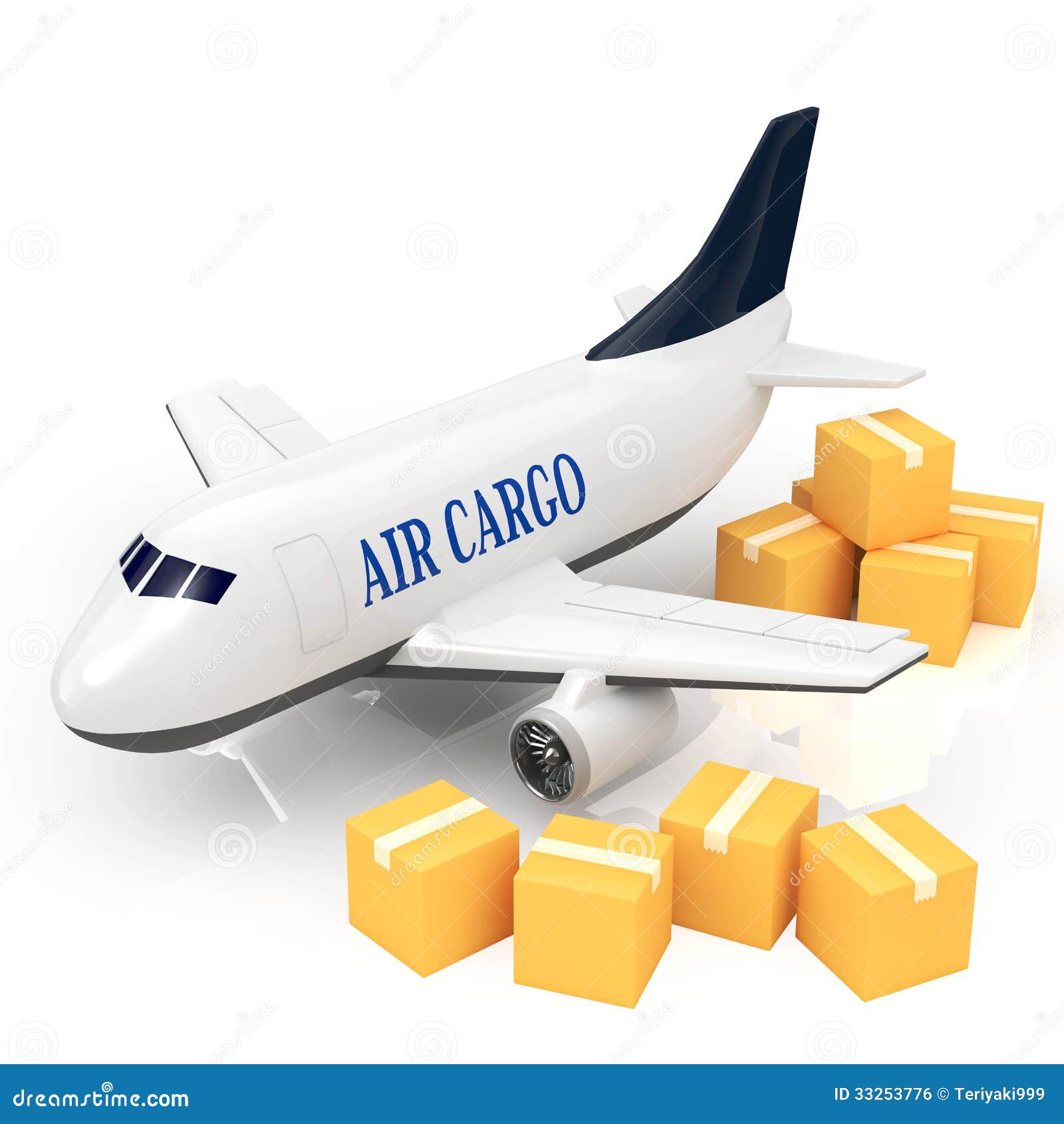 Jet del cargo stock de ilustración. Ilustración de motor - 33253776