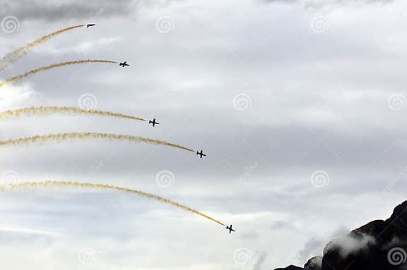 Jet display team stock image. Image of airplane, craft - 21227401