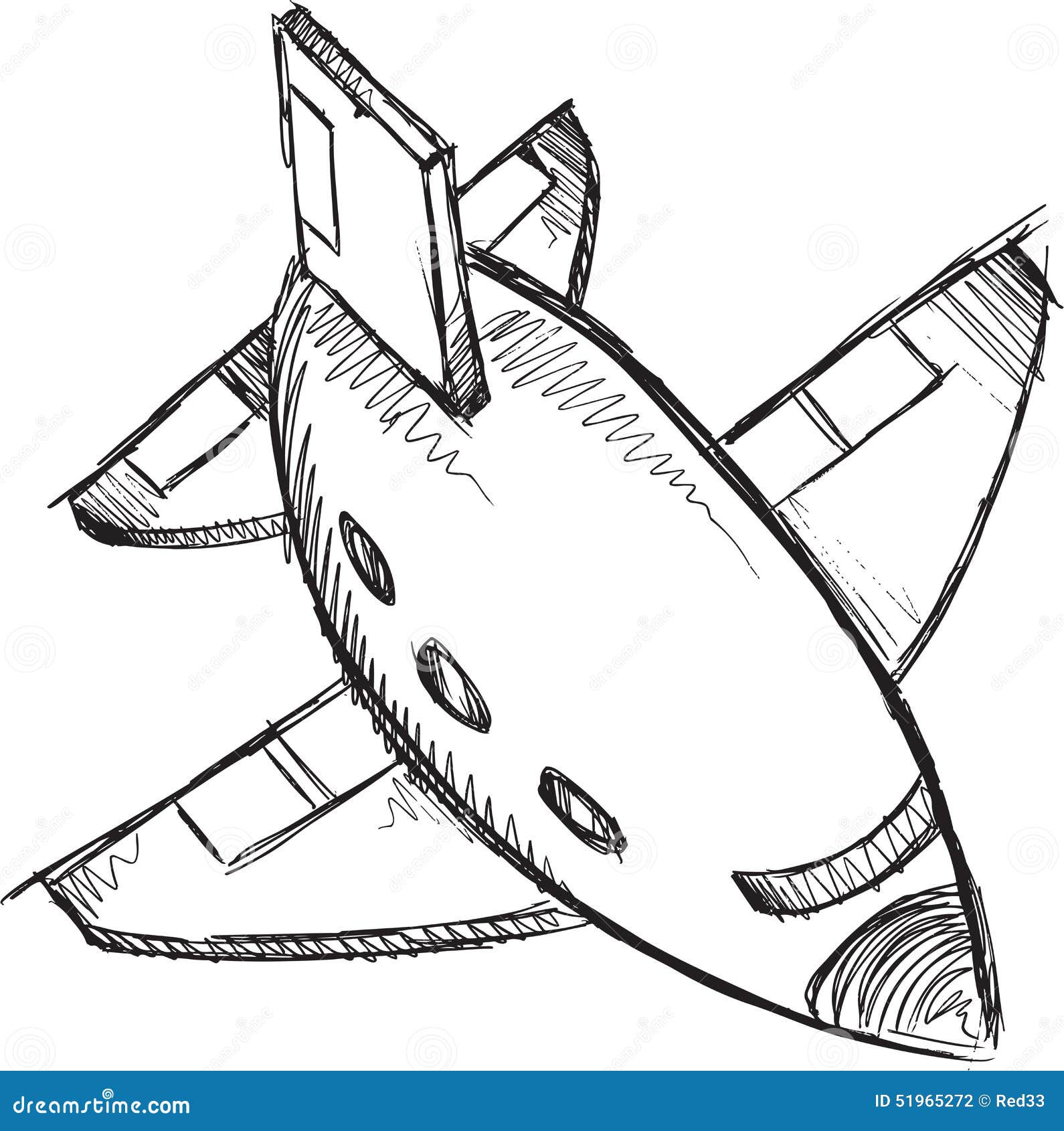 Jet Doodle Vector stock vector. Illustration of airplane - 51965272