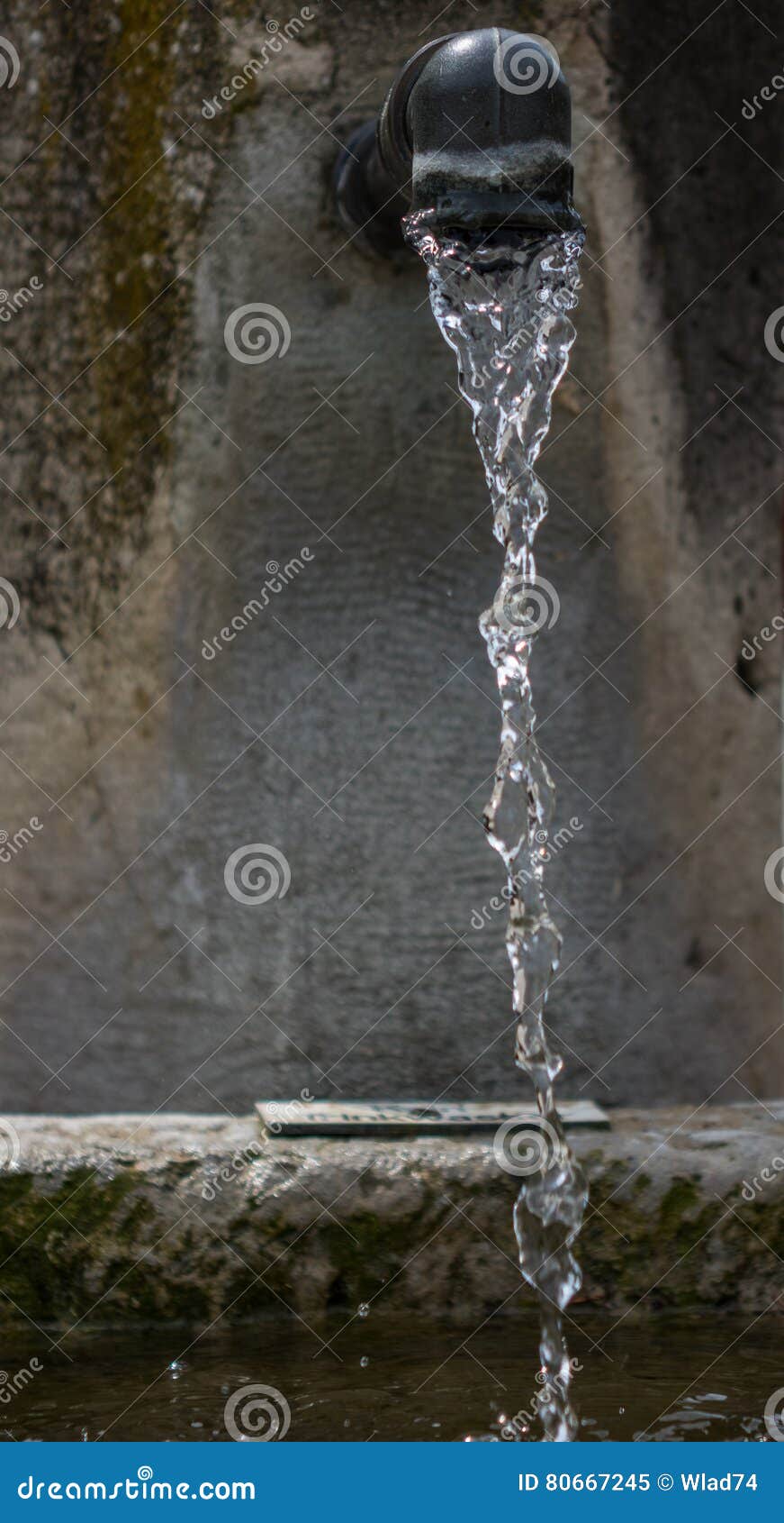 The Jet of Drinking Water from the Spring Crane Stock Image - Image of ...