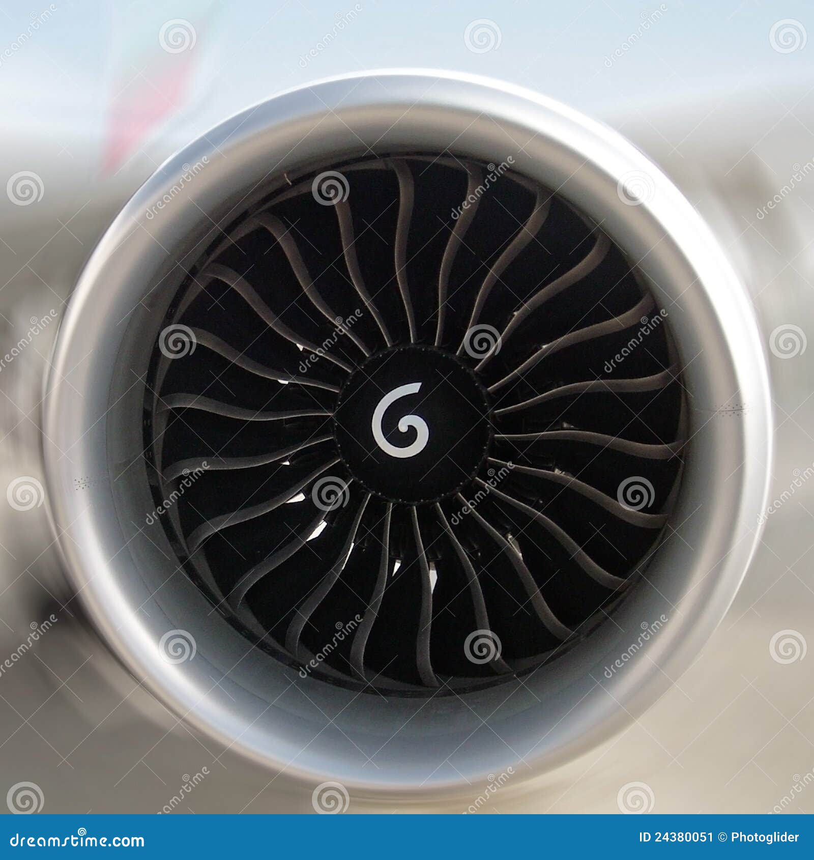 The CFM Engine Of The Airbus A320 Aircraft Shot From The Center Angle ...