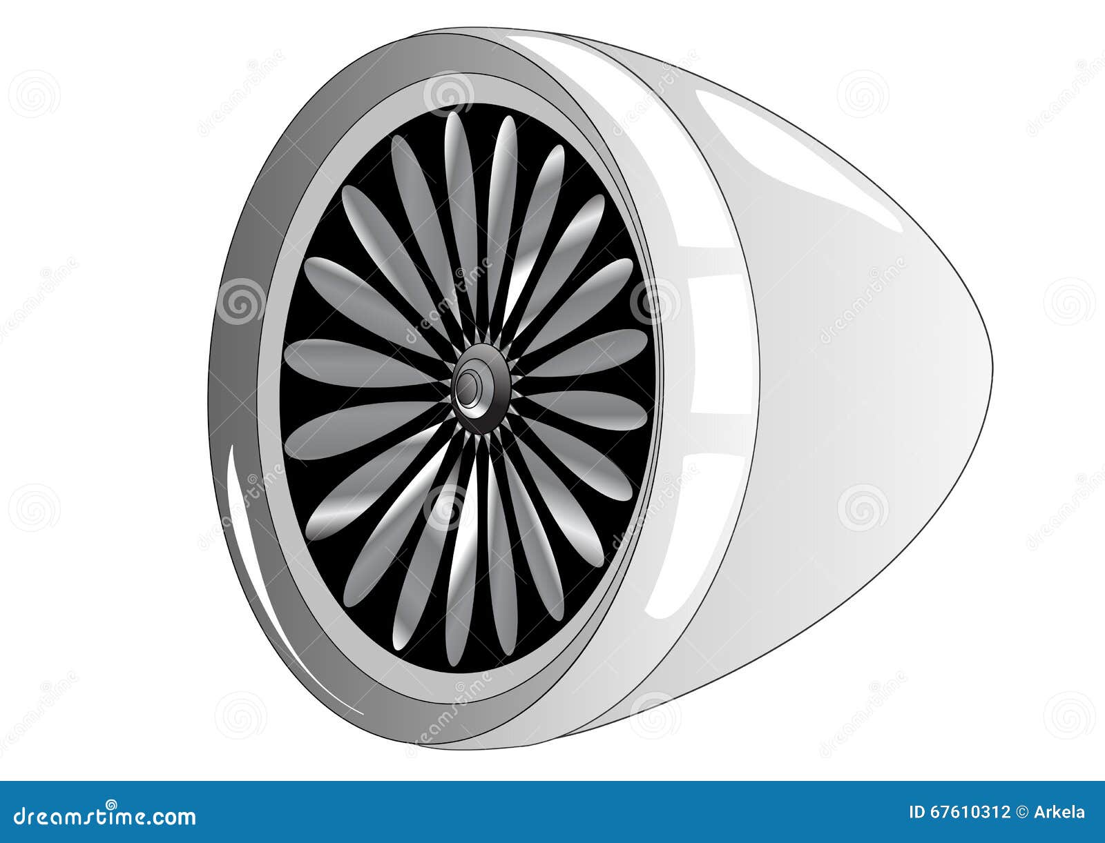 Jet Engine illustration de vecteur. Illustration du puissant - 67610312