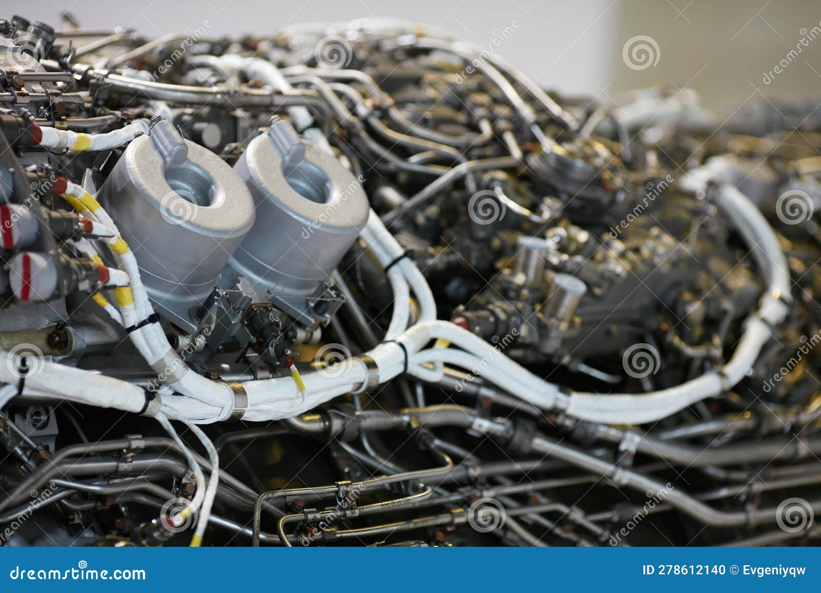 Jet Engine. Airplane Engine Side View Close Up Stock Photo - Image of ...