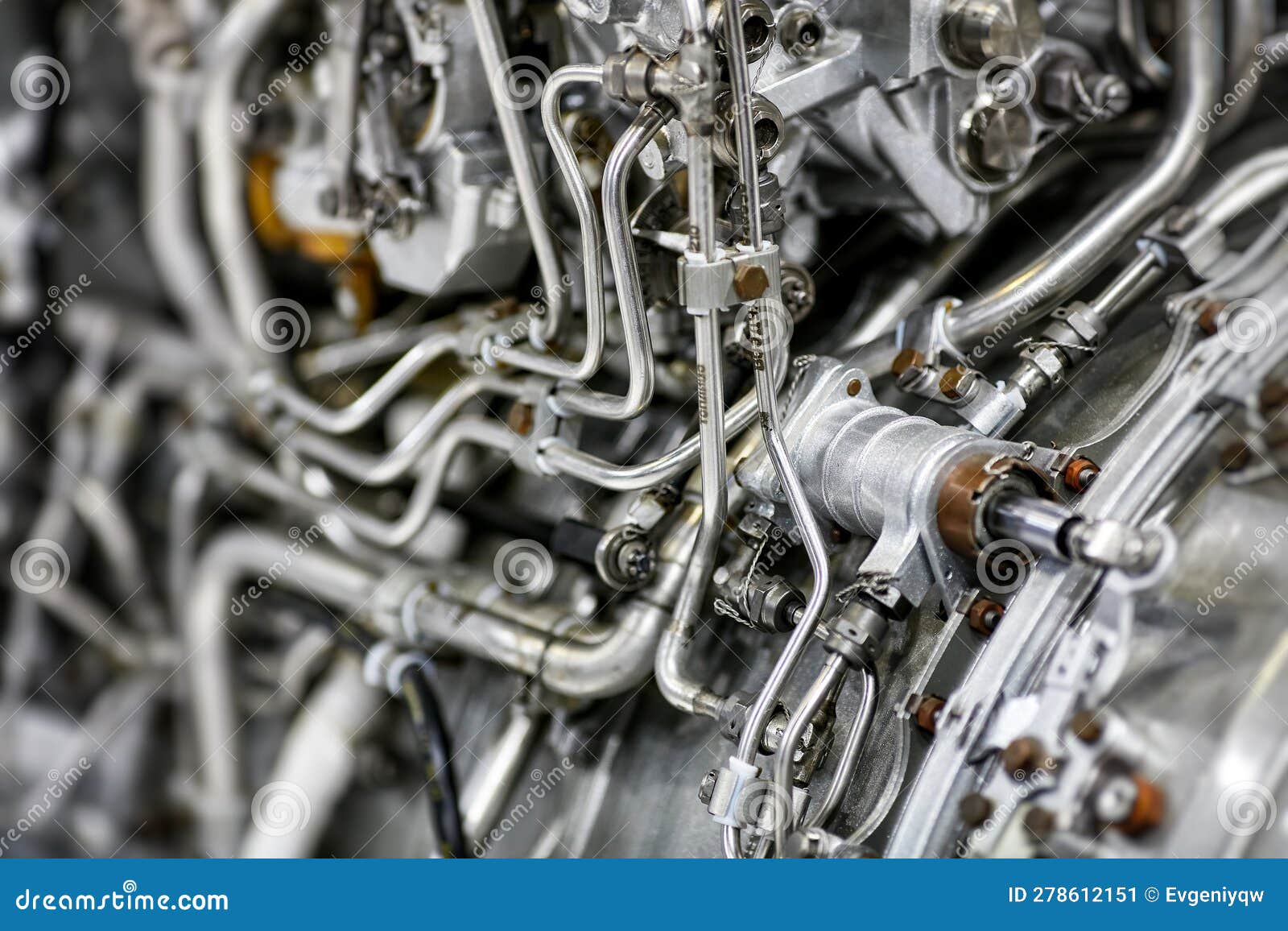 Jet Engine. Airplane Engine Side View Close Up Stock Image - Image of ...