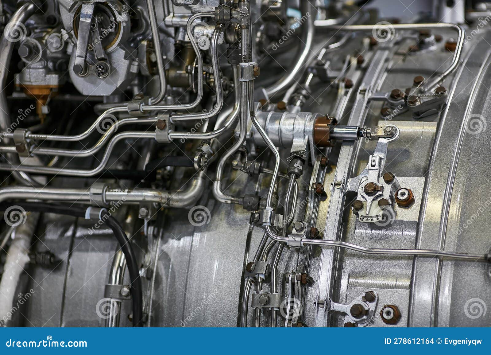 Jet Engine. Airplane Engine Side View Close Up Stock Photo - Image of ...