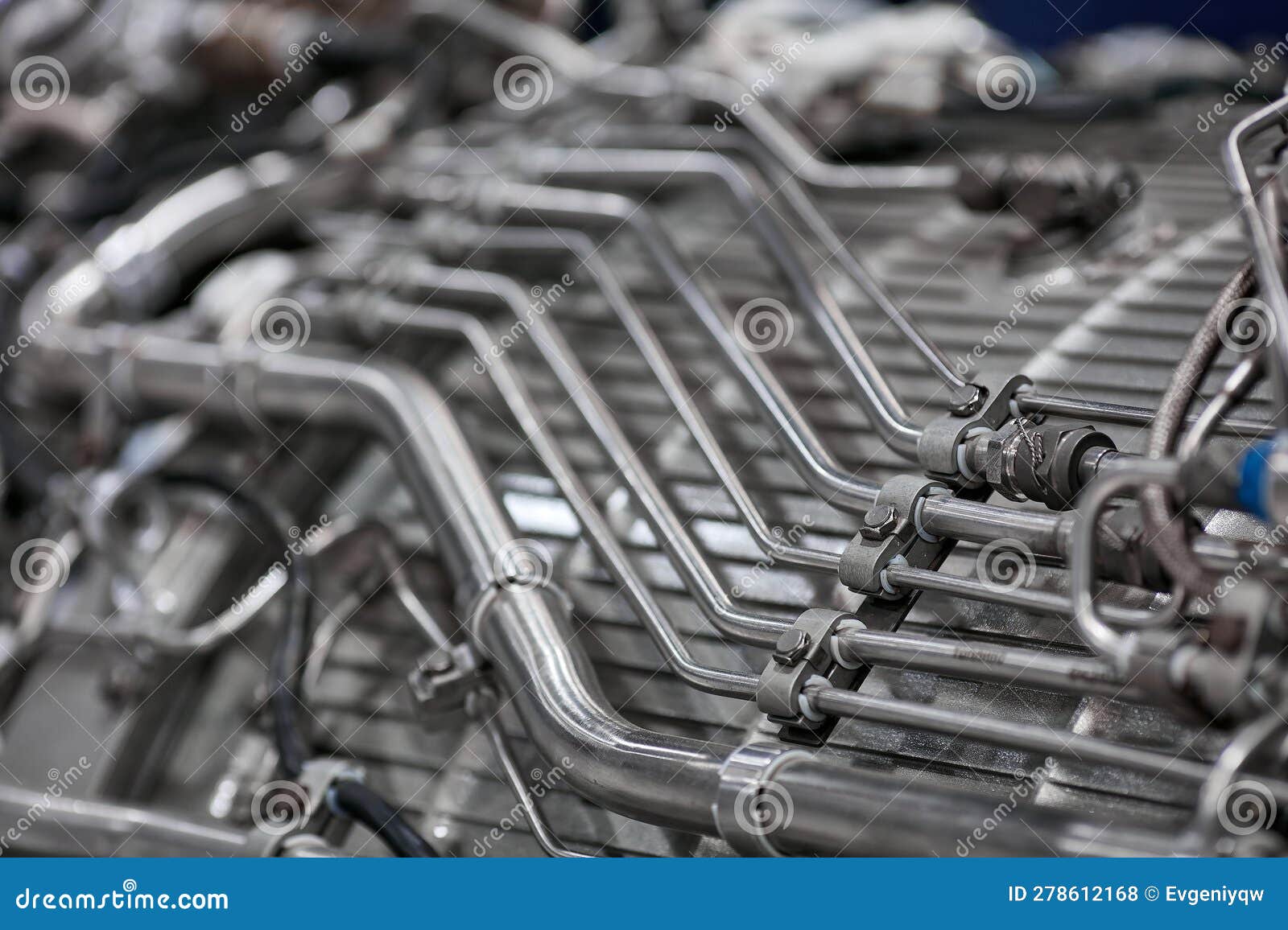 Jet Engine. Airplane Engine Side View Close Up Stock Photo - Image of ...