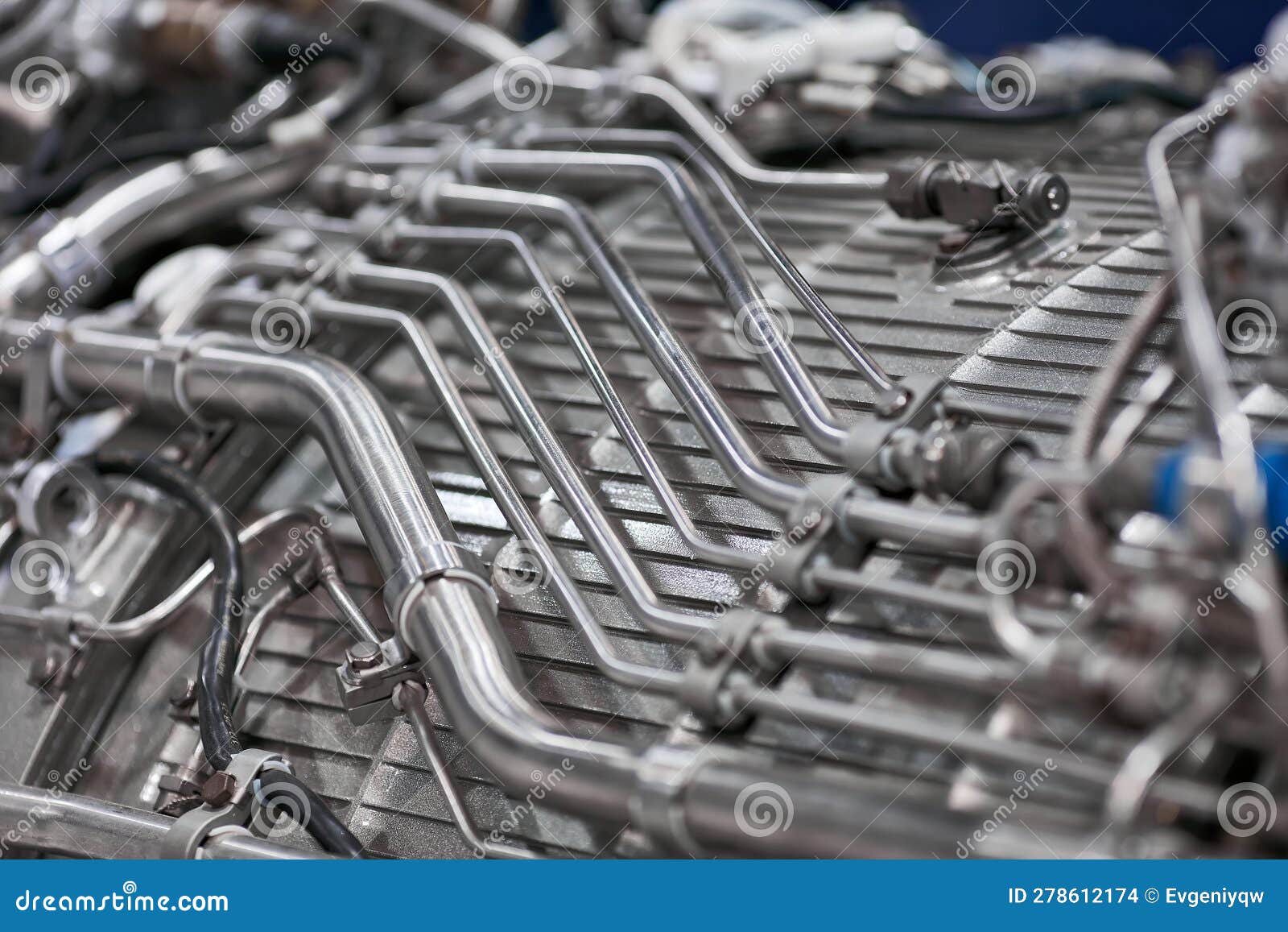 Jet Engine. Airplane Engine Side View Close Up Stock Photo - Image of ...