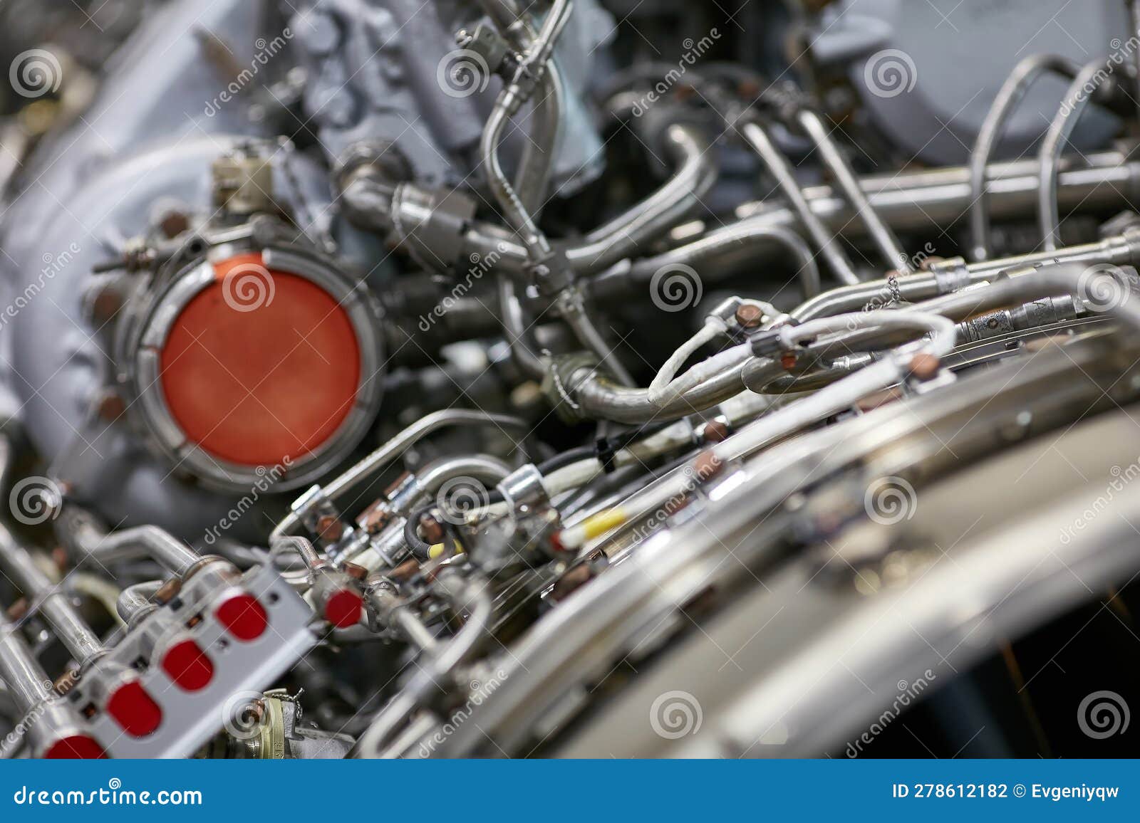 Jet Engine. Airplane Engine Side View Close Up Stock Photo - Image of ...