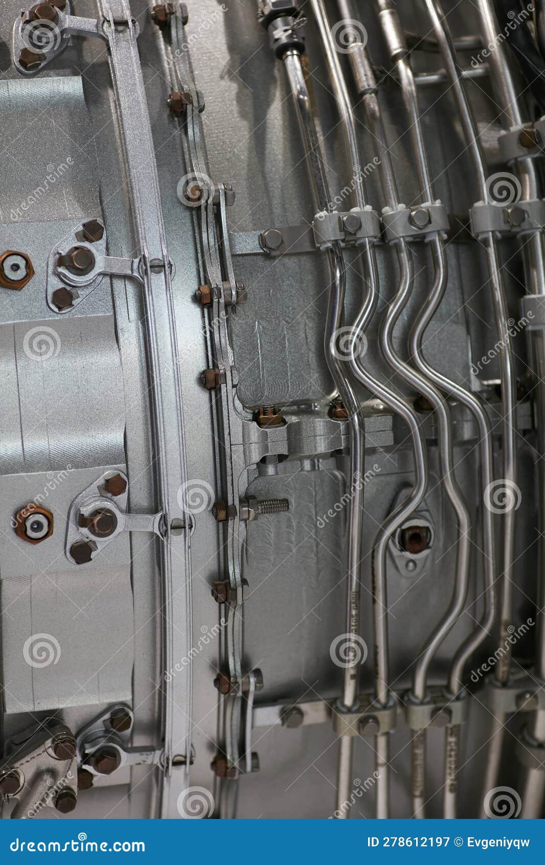 Jet Engine. Airplane Engine Side View Close Up Stock Image - Image of ...