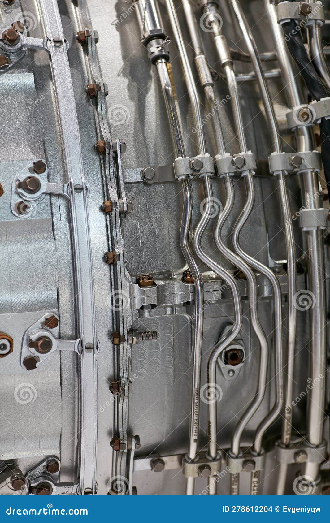 Jet Engine. Airplane Engine Side View Close Up Stock Photo - Image of ...